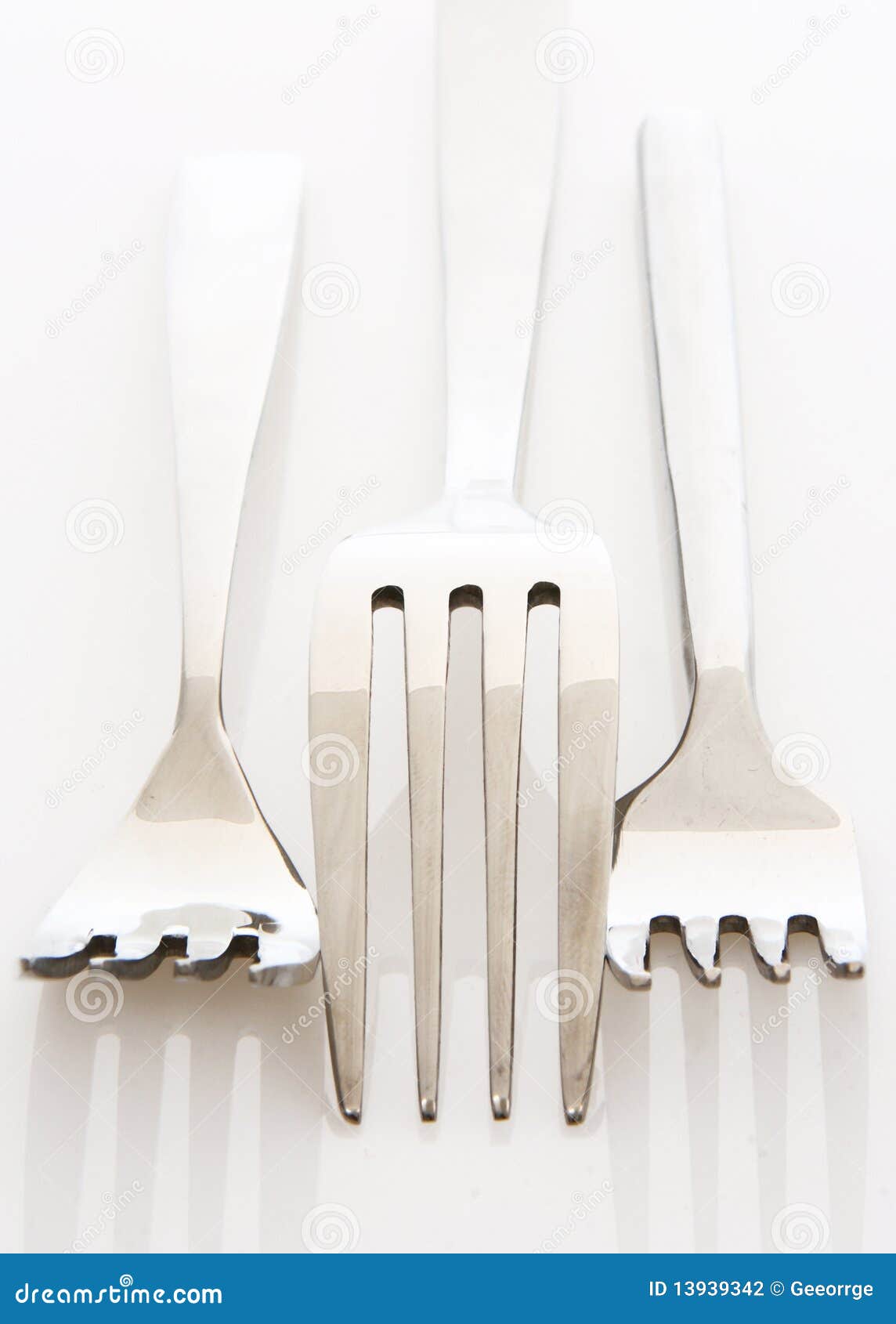 Fork isolated on white stock photo. Image of silverware - 13939342