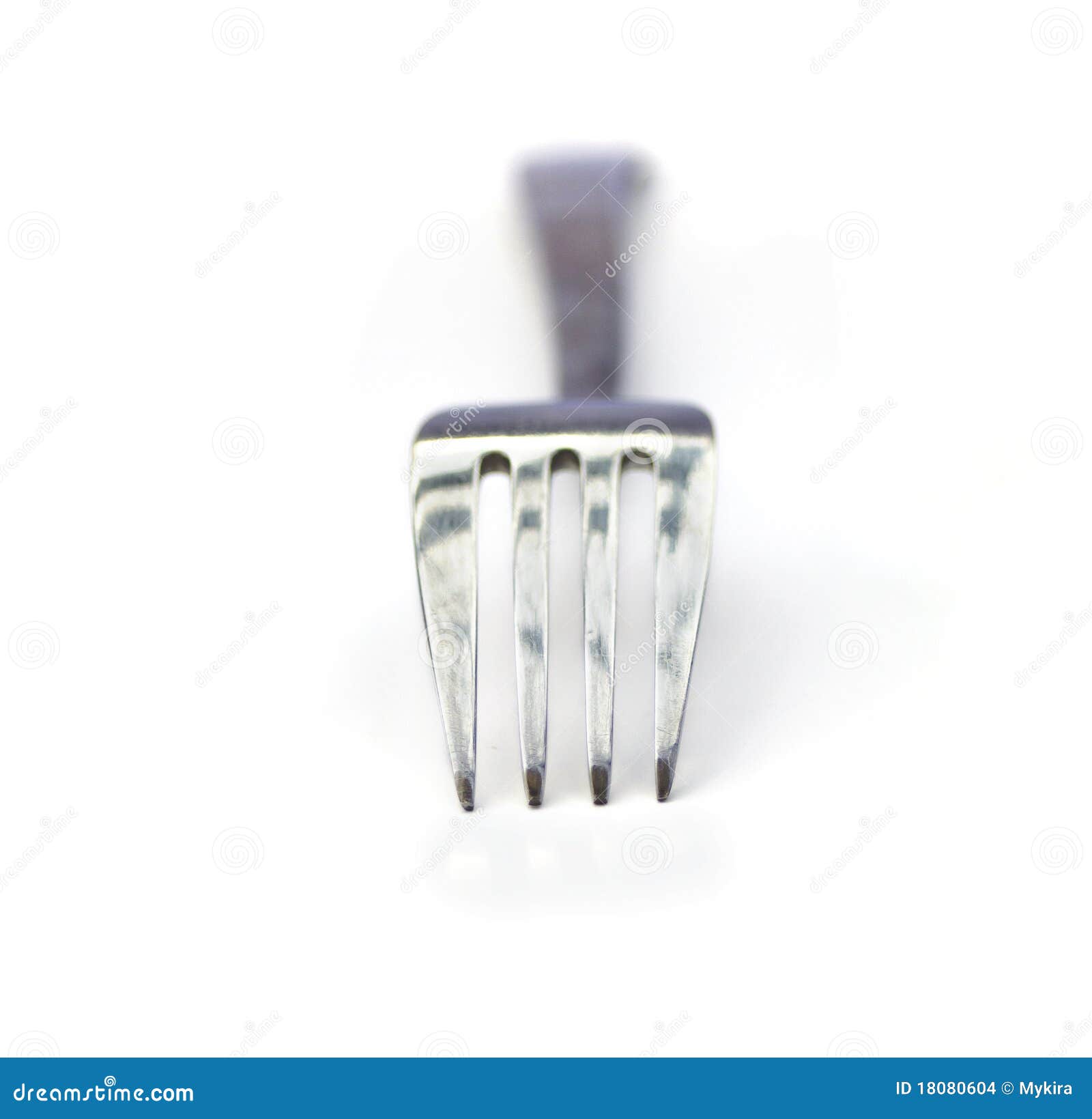 Fork Isolated on White Background Stock Photo - Image of shiny, kitchen ...