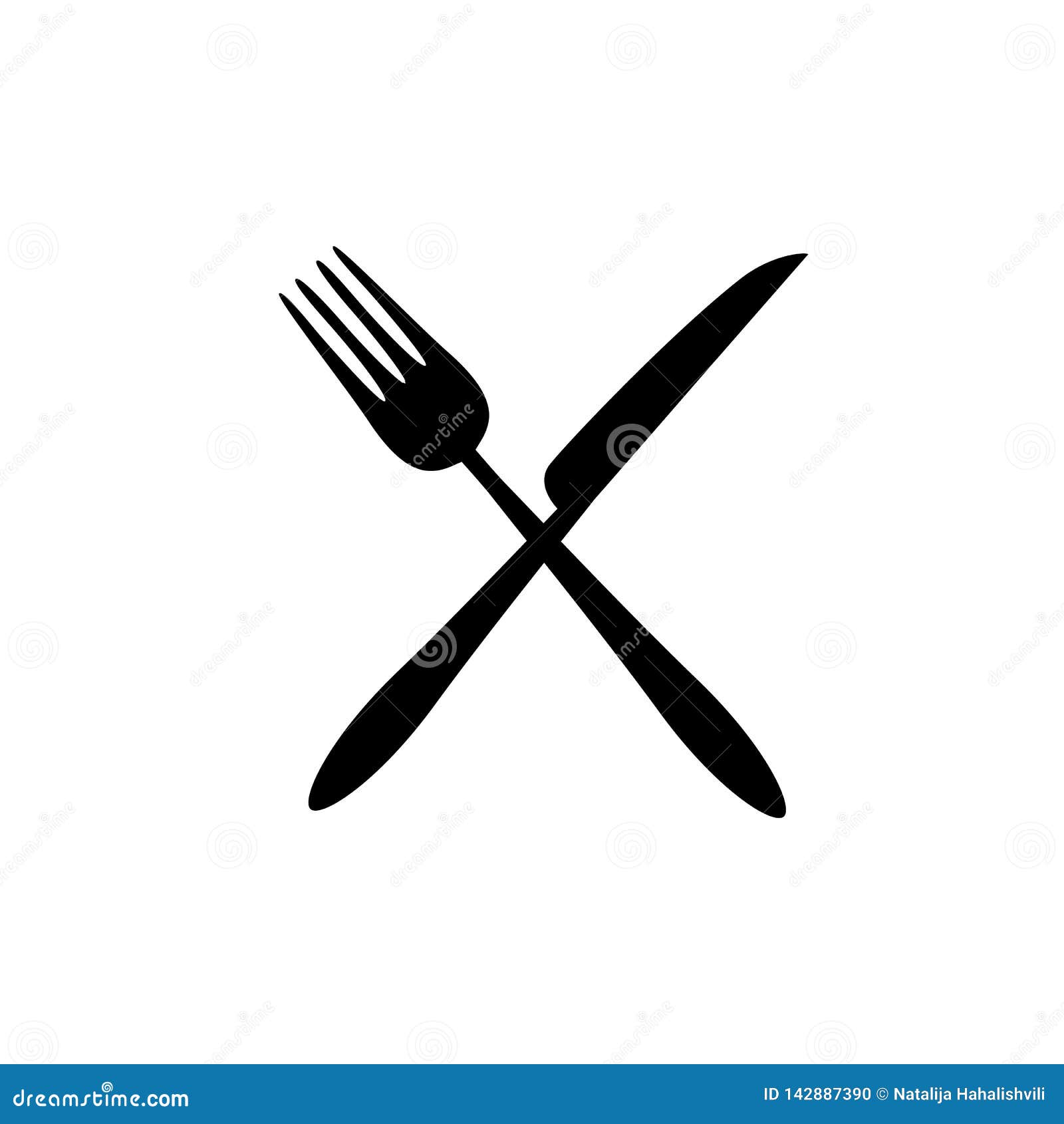 Fork and Knife Icon Vector. Eat Symbol Stock Vector - Illustration of ...
