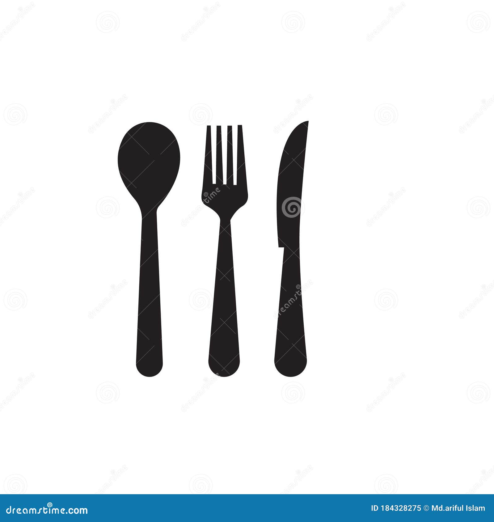 Fork and Knife Icon Vector, Solid Illustration, Pictogram Isolated on ...