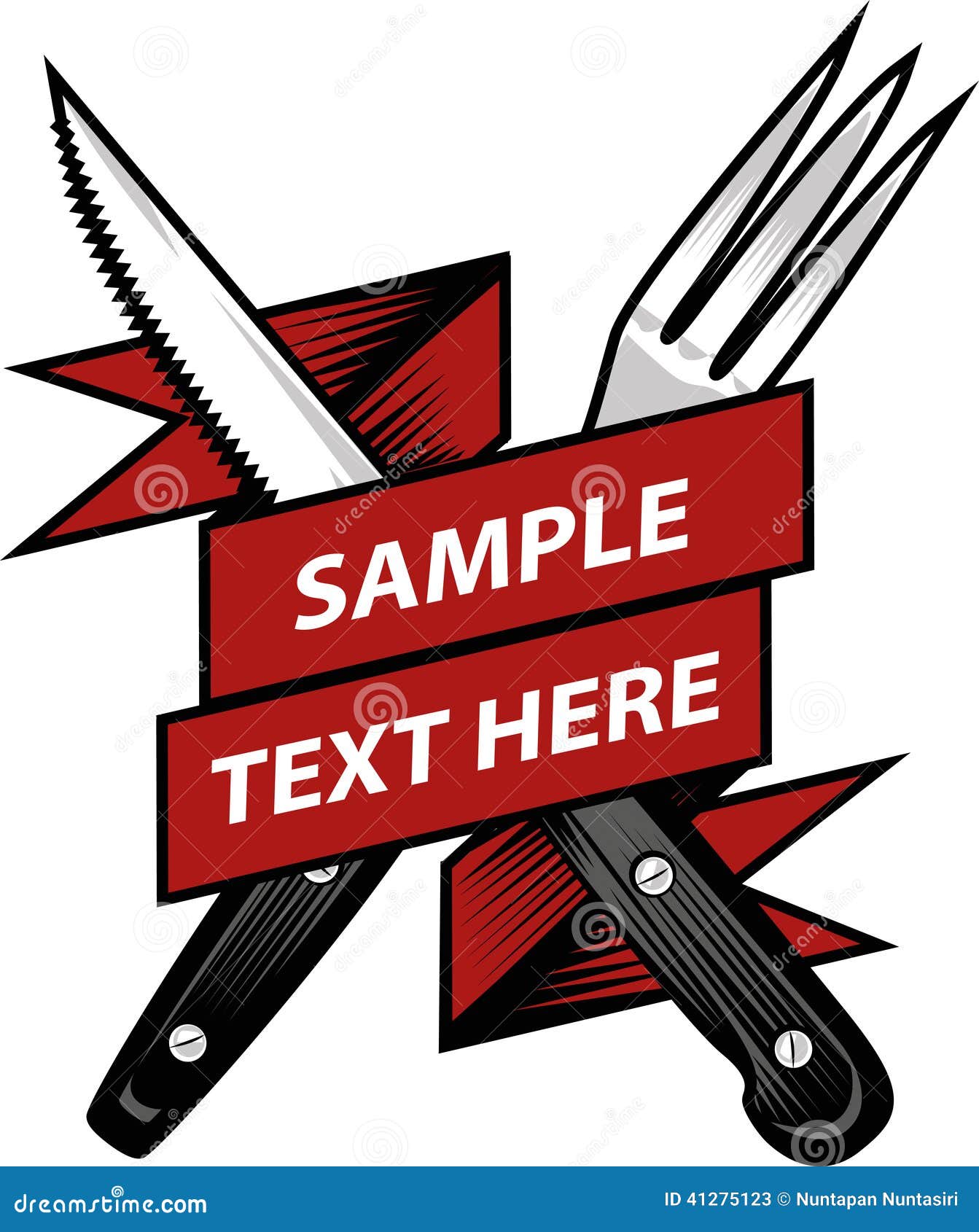 Fork and Knife stock vector. Illustration of sign, menu - 41275123