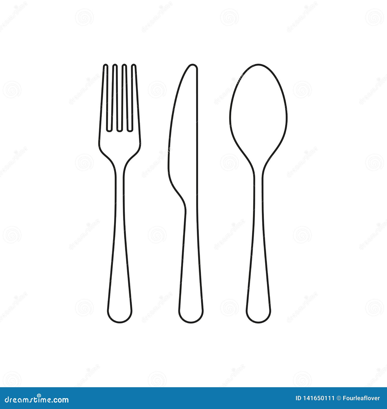 Fork Knife And Spoon Icon Stock Vector Illustration Of Cooking Utensil 141650111