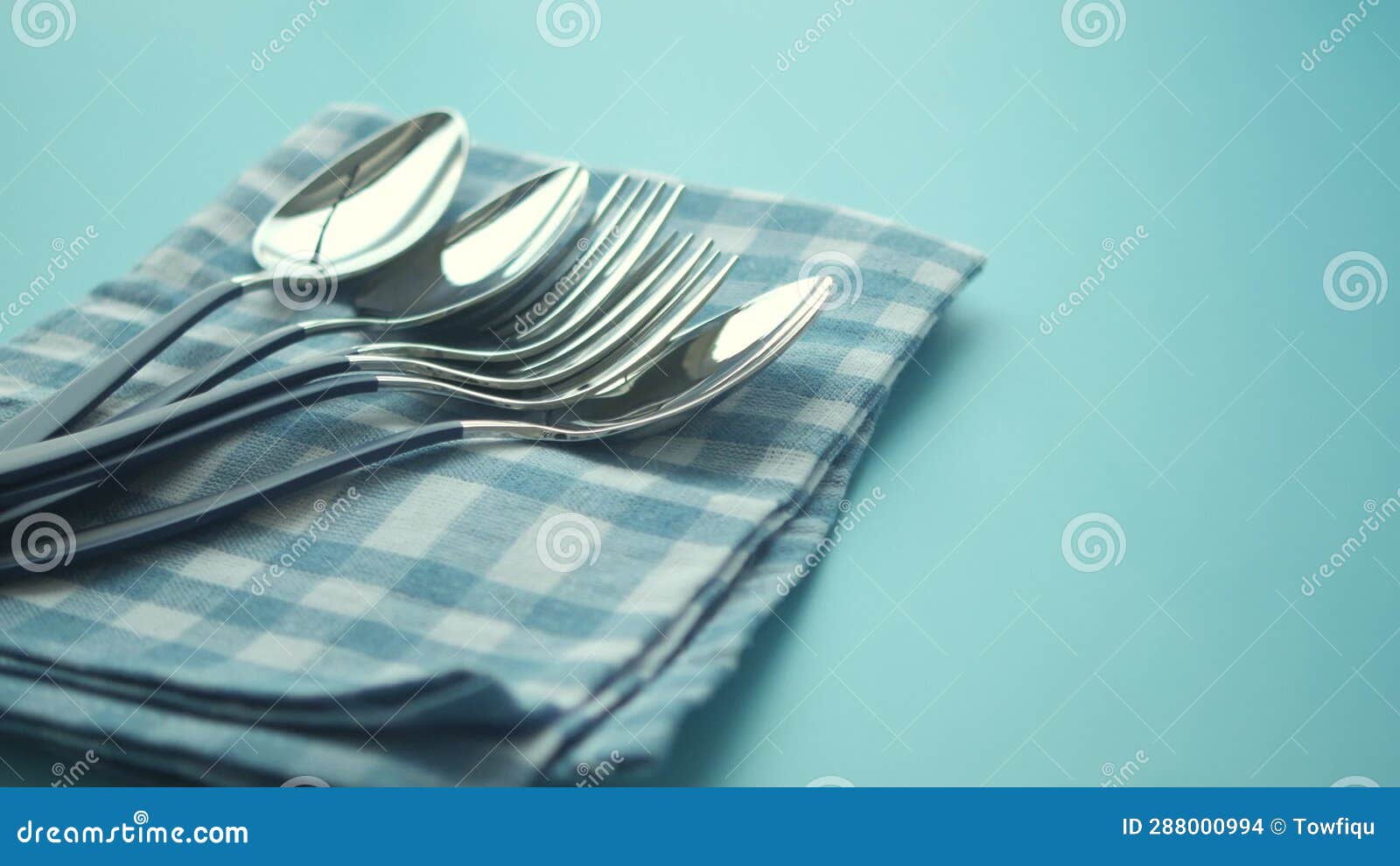 Fork Knife and Spoon on a Table Cloth Stock Footage - Video of setting ...