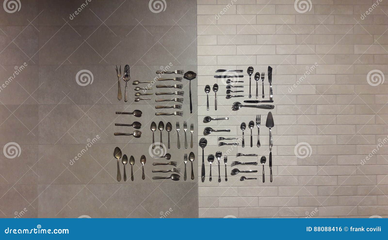 Fork and knife wall stock photo. Image of knife, wall - 88088416