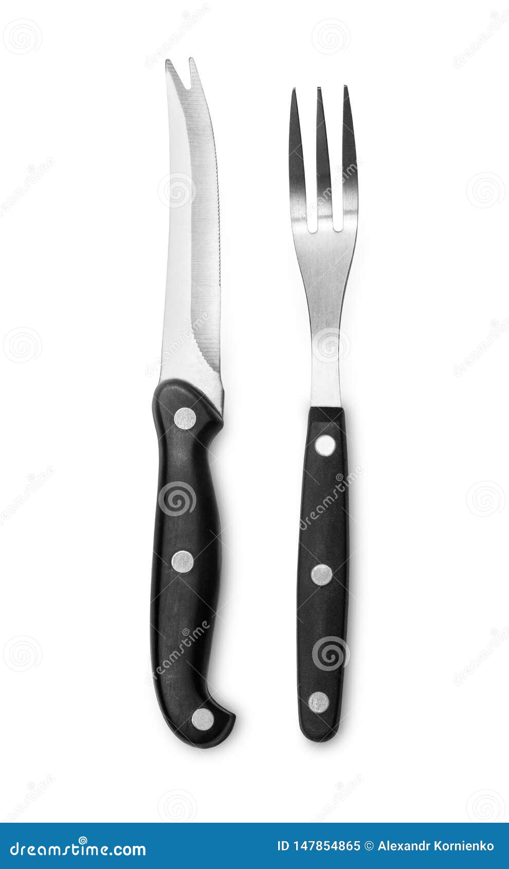 Fork, Knife with Wooden Handle Stock Image - Image of handle, ware ...