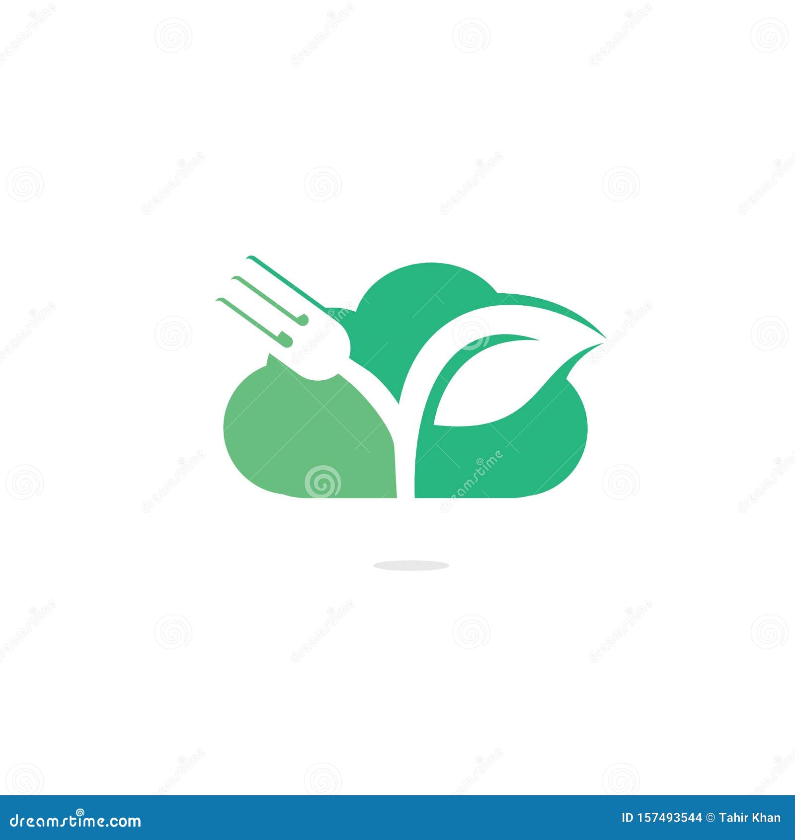Fork and Leaf Vector Logo Design. Stock Vector - Illustration of leaf ...
