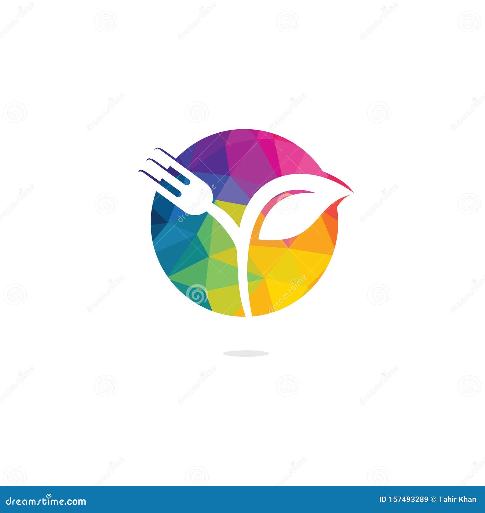 Fork and leaf logo design. stock illustration. Illustration of abstract ...