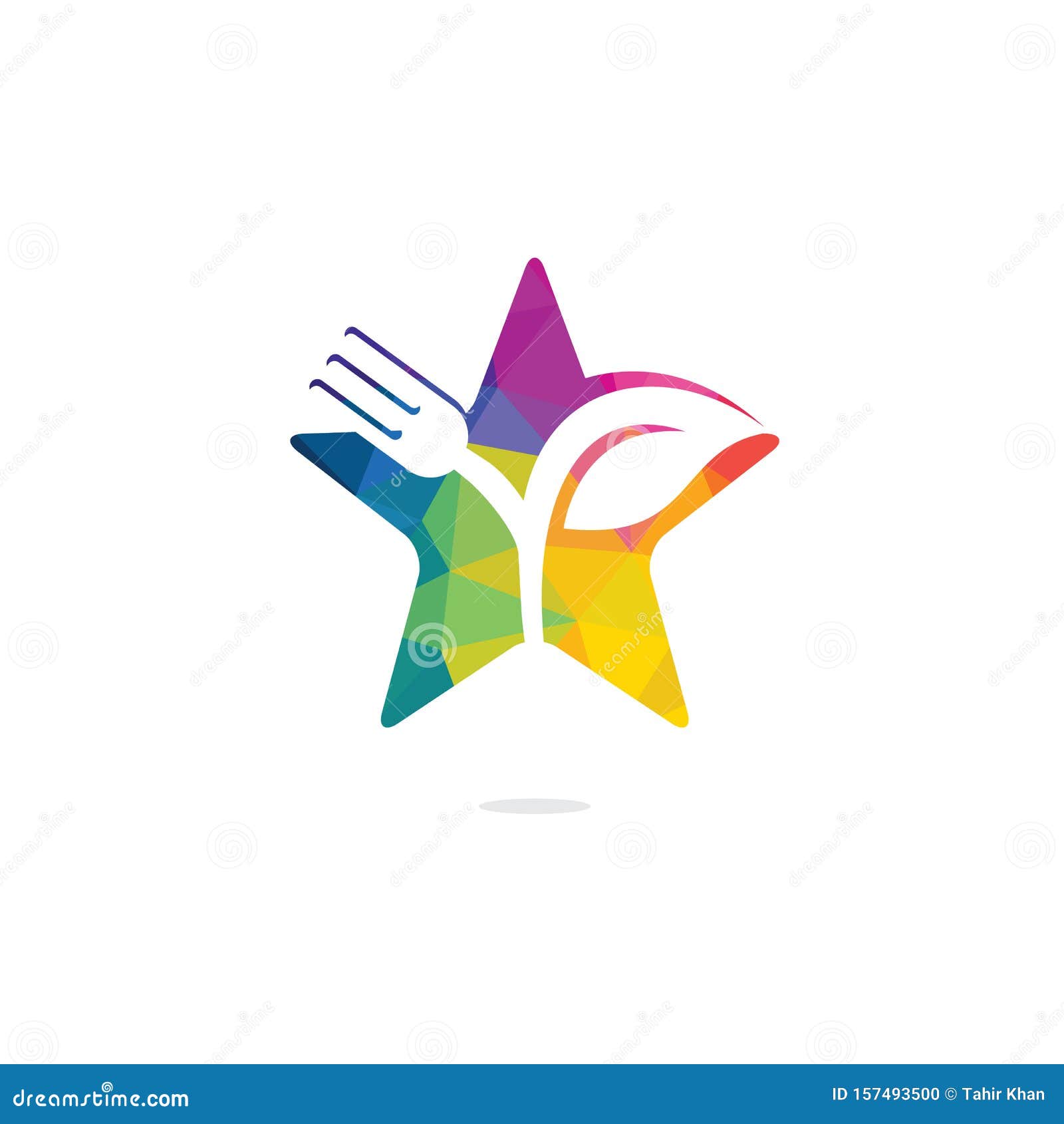 Fork and Leaf Vector Logo Design. Stock Vector - Illustration of label ...