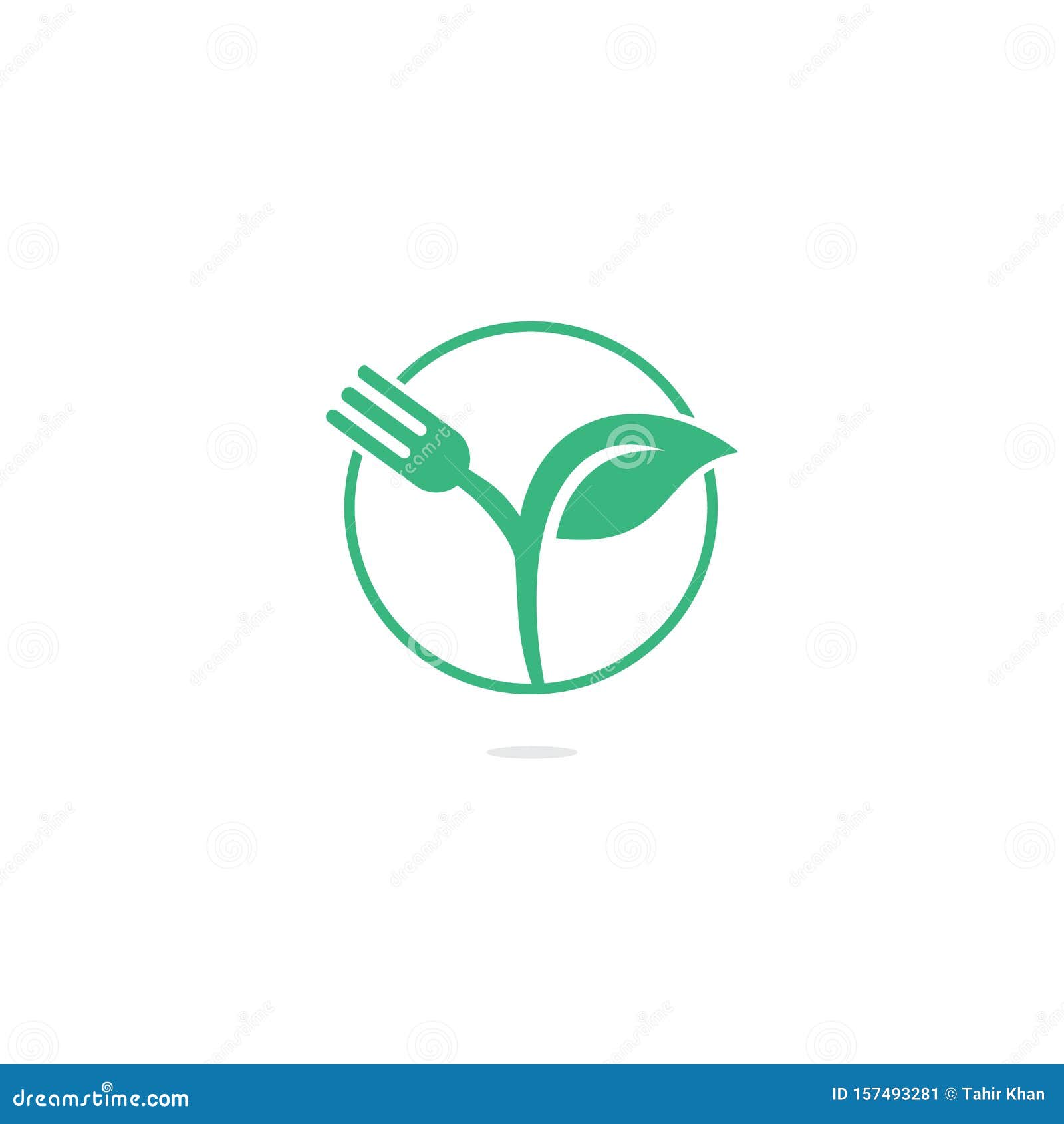 Fork and Leaf Vector Logo Design. Stock Vector - Illustration of farm ...