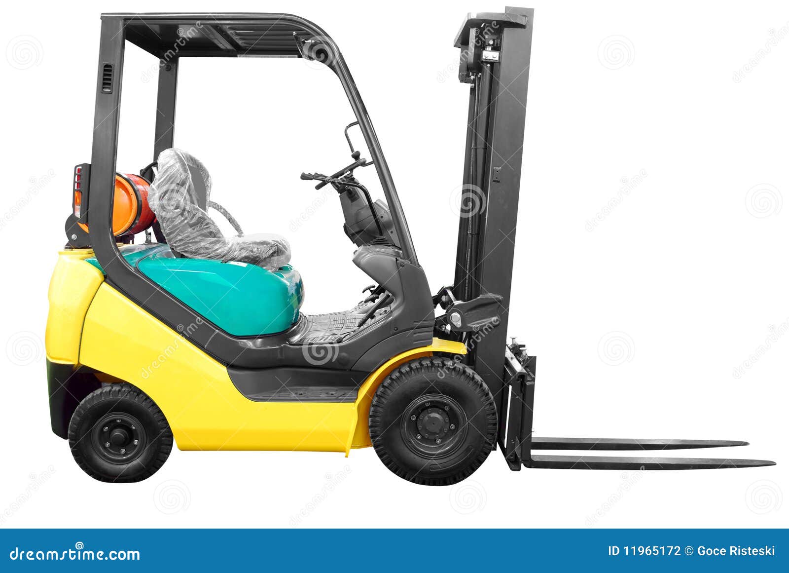 Fork-lift stock photo. Image of machine, industry, forklift - 11965172