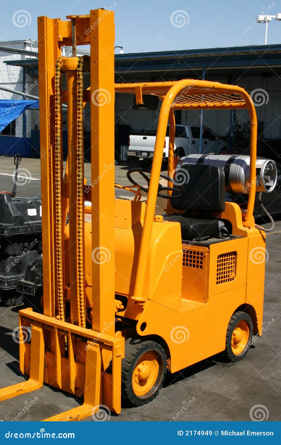 Fork lift stock image. Image of lift, steering, controls - 2174949