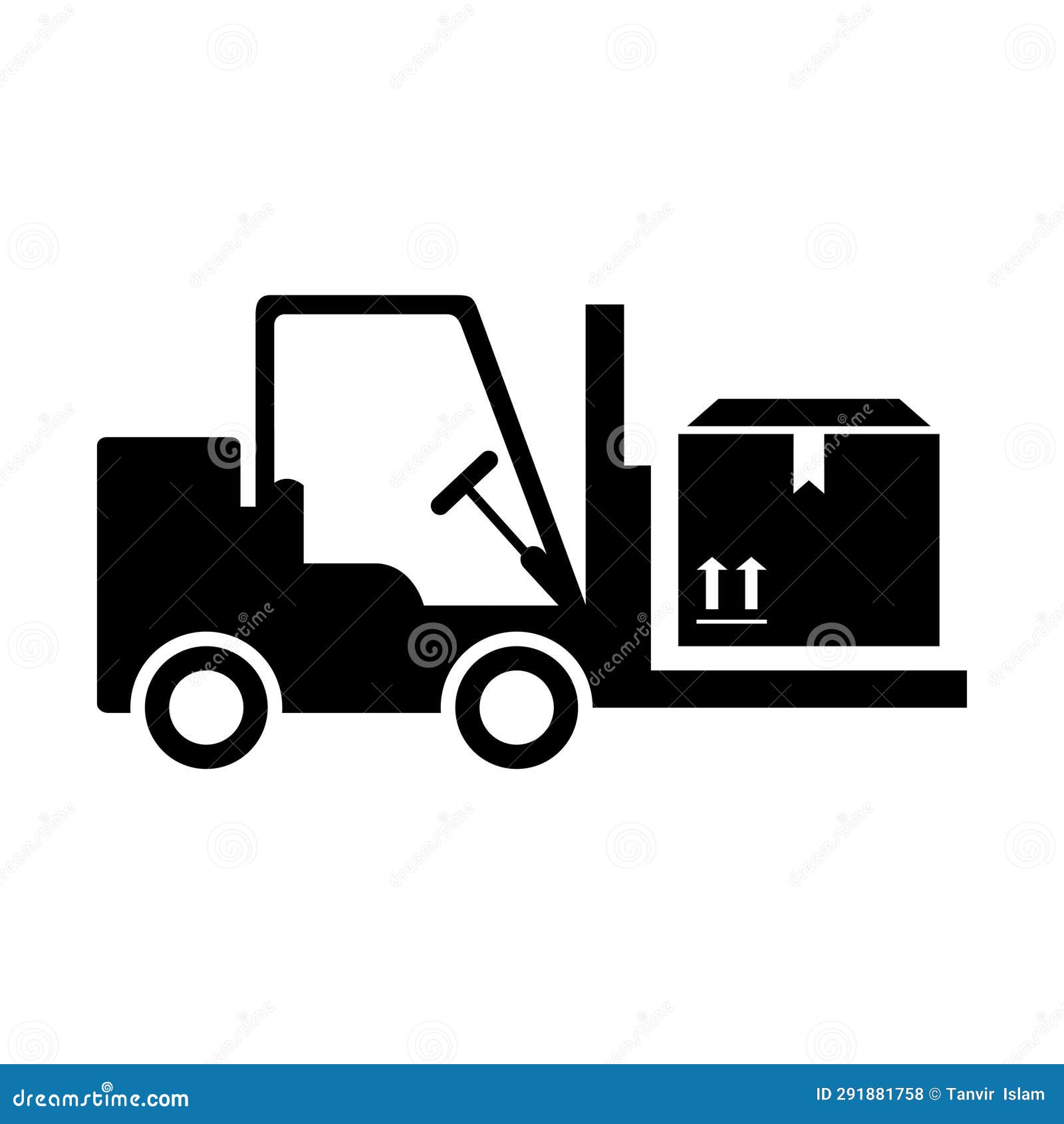 Fork Lift Icon stock vector. Illustration of vector - 291881758