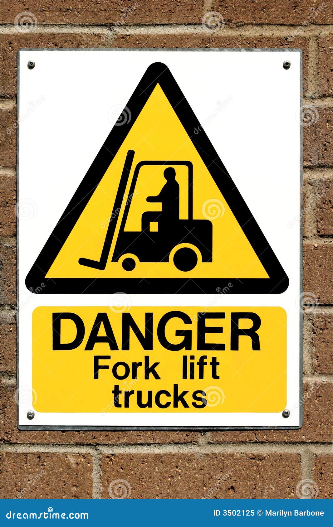 Fork Lift Truck Sign stock image. Image of construction - 3502125