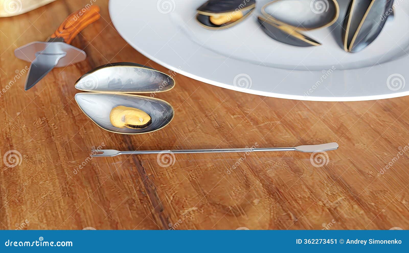 Fork Lobster with Elegant Seafood Tool Design Stock Image - Image of ...