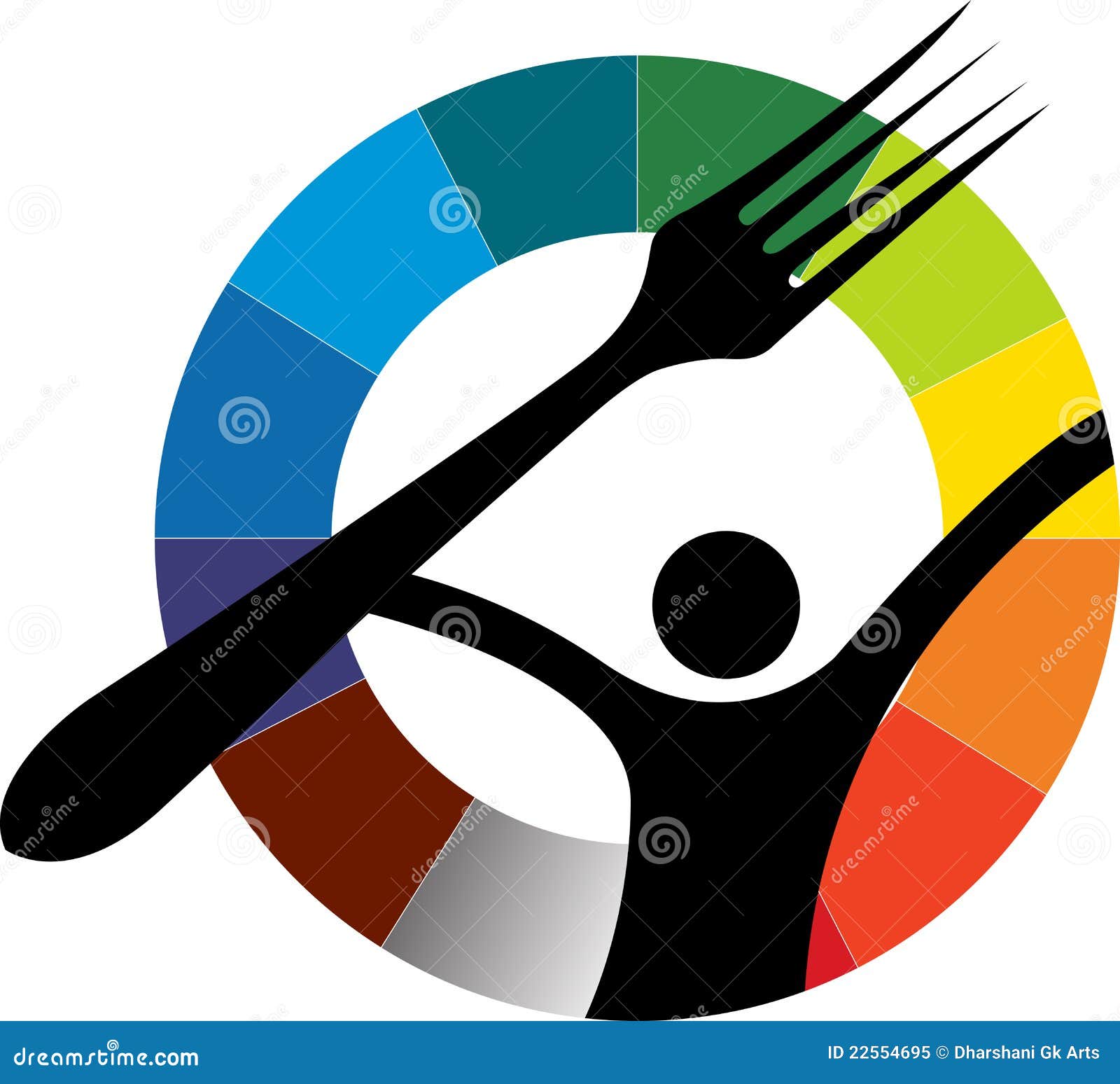 Fork logo stock vector. Illustration of abstract, decoration - 22554695