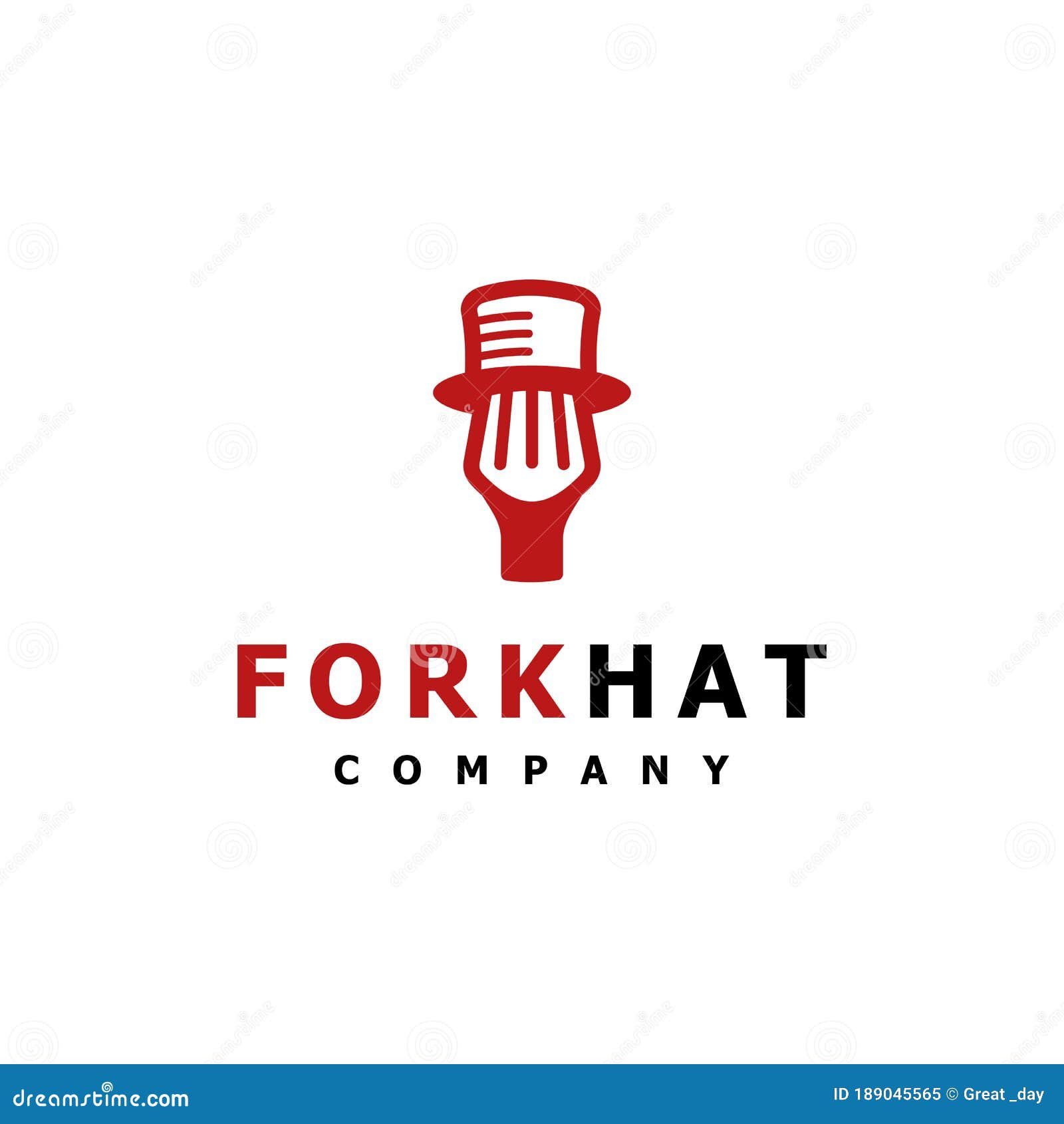 Fork with hat logo vector stock vector. Illustration of cutlery - 189045565