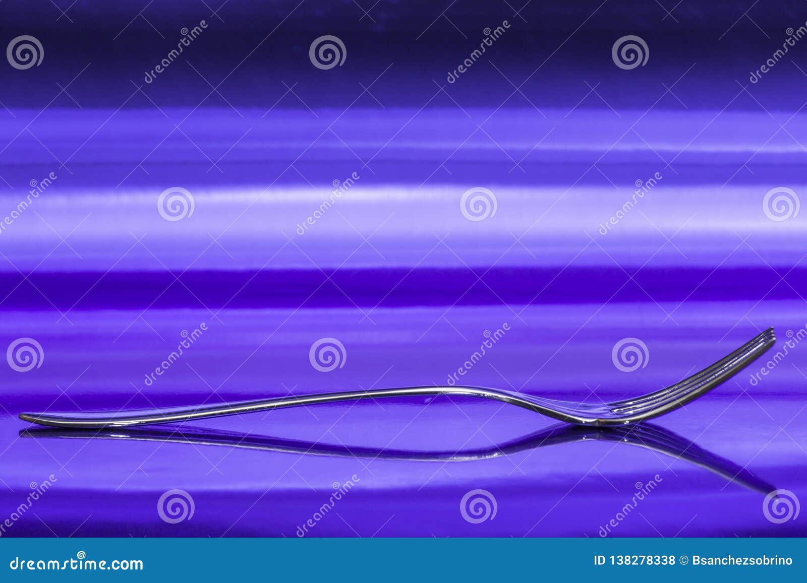 Fork lying on the blue stock photo. Image of blue, tool - 138278338