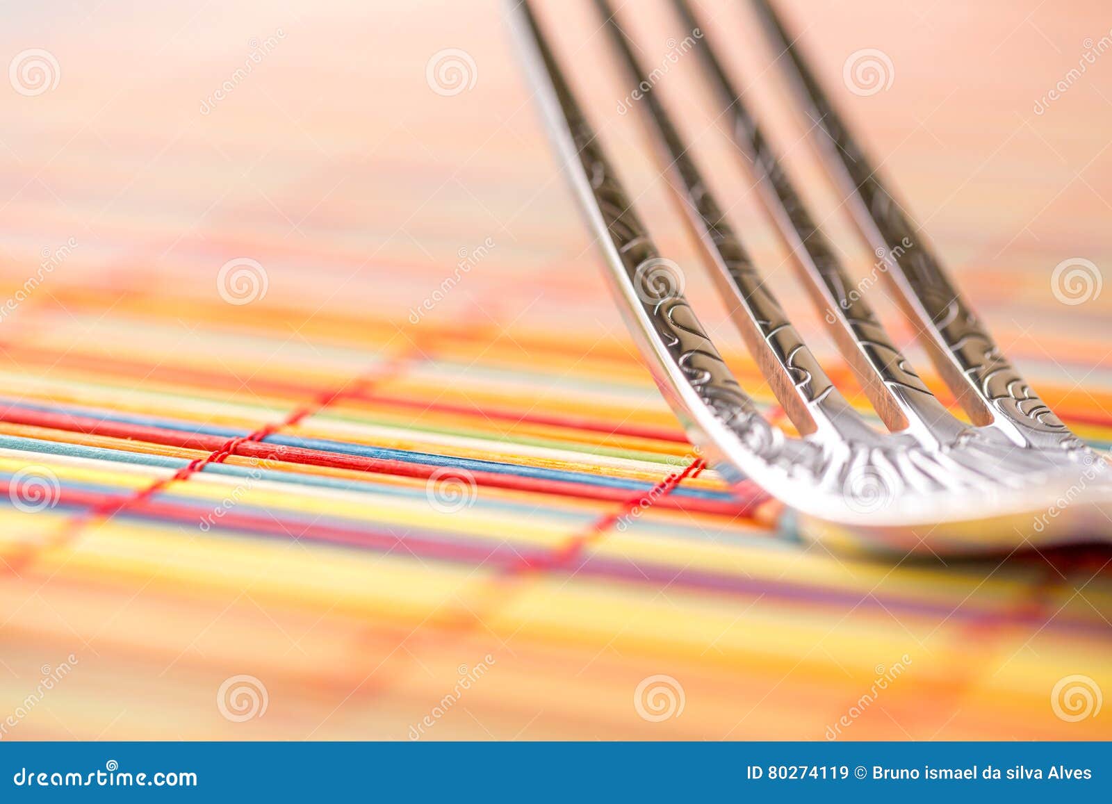Fork Macro horizontal stock image. Image of close, table - 80274119