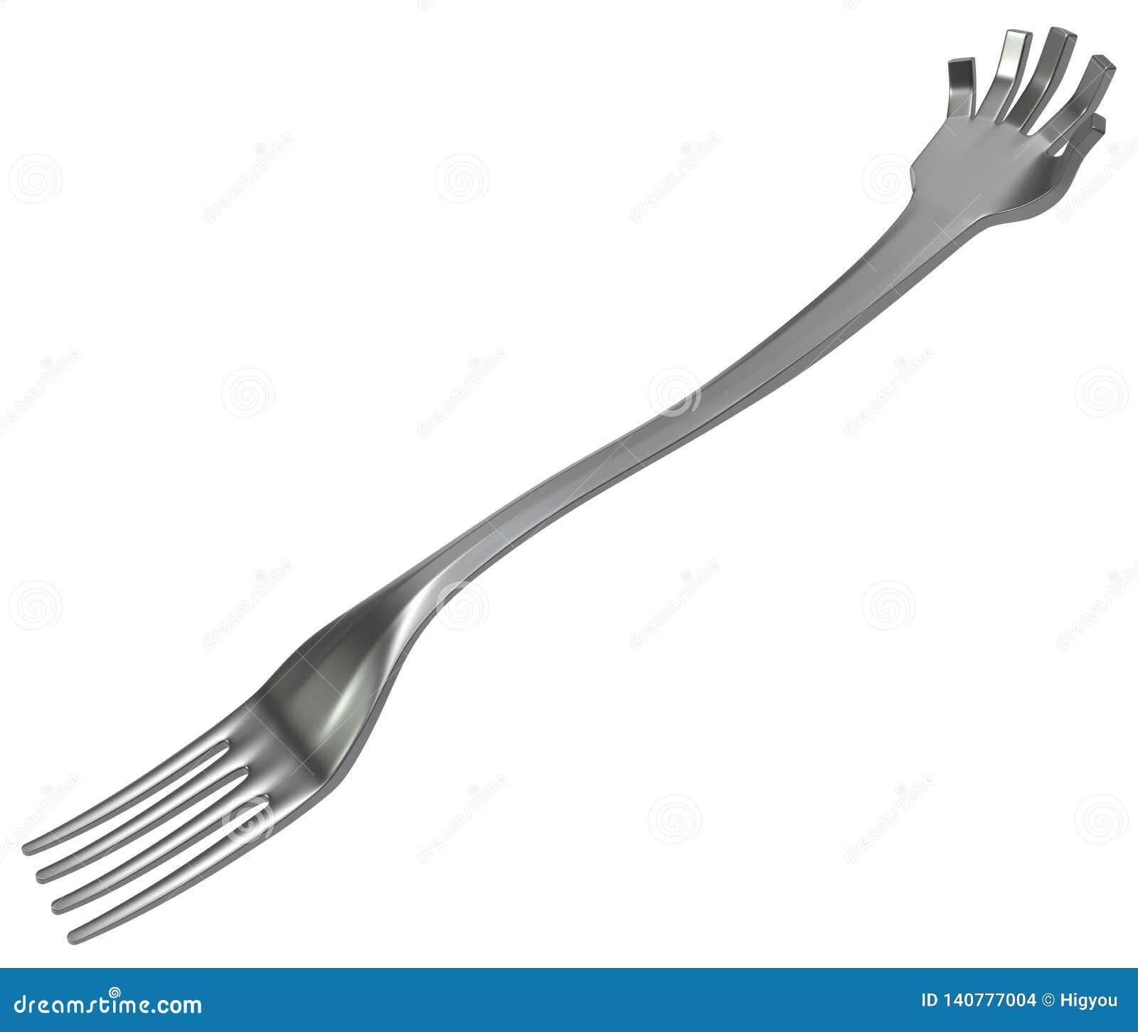 Fork Metal One Arm stock illustration. Illustration of utensil - 140777004