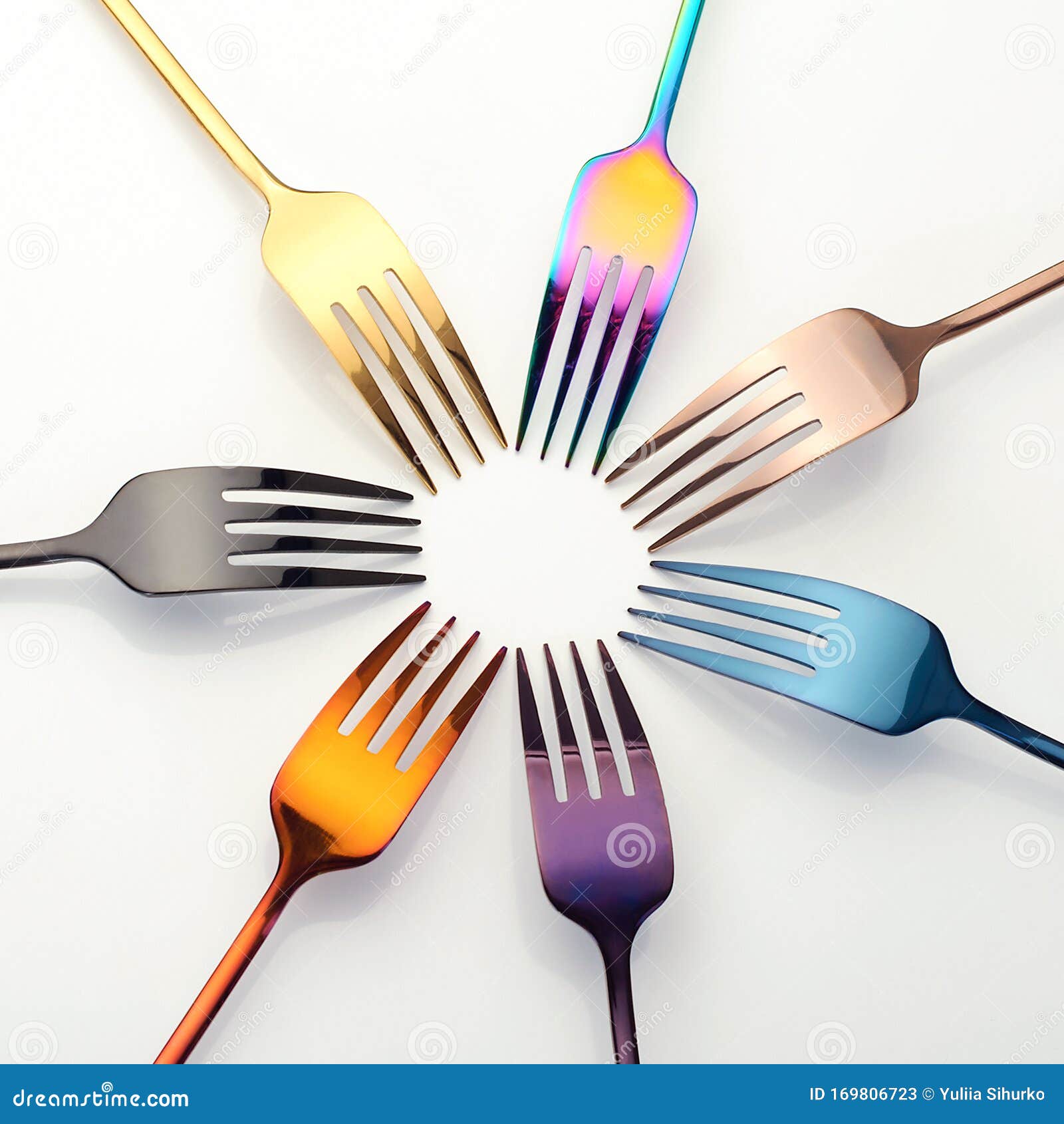 Fork Pattern on a White Background Stock Image - Image of space, copy ...