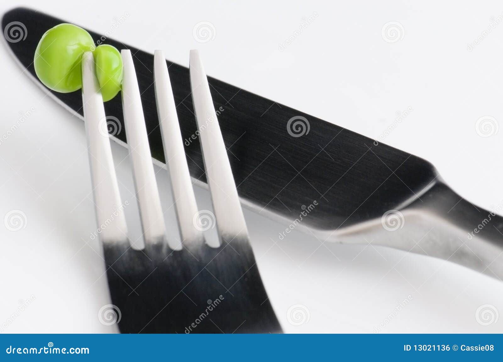 Fork and pea stock photo. Image of cutlery, fork, cuisine - 13021136