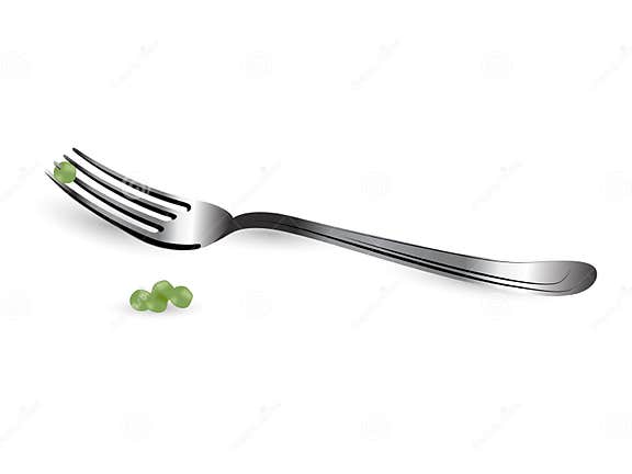 Fork and pea stock vector. Illustration of diet, vitamin - 28863298