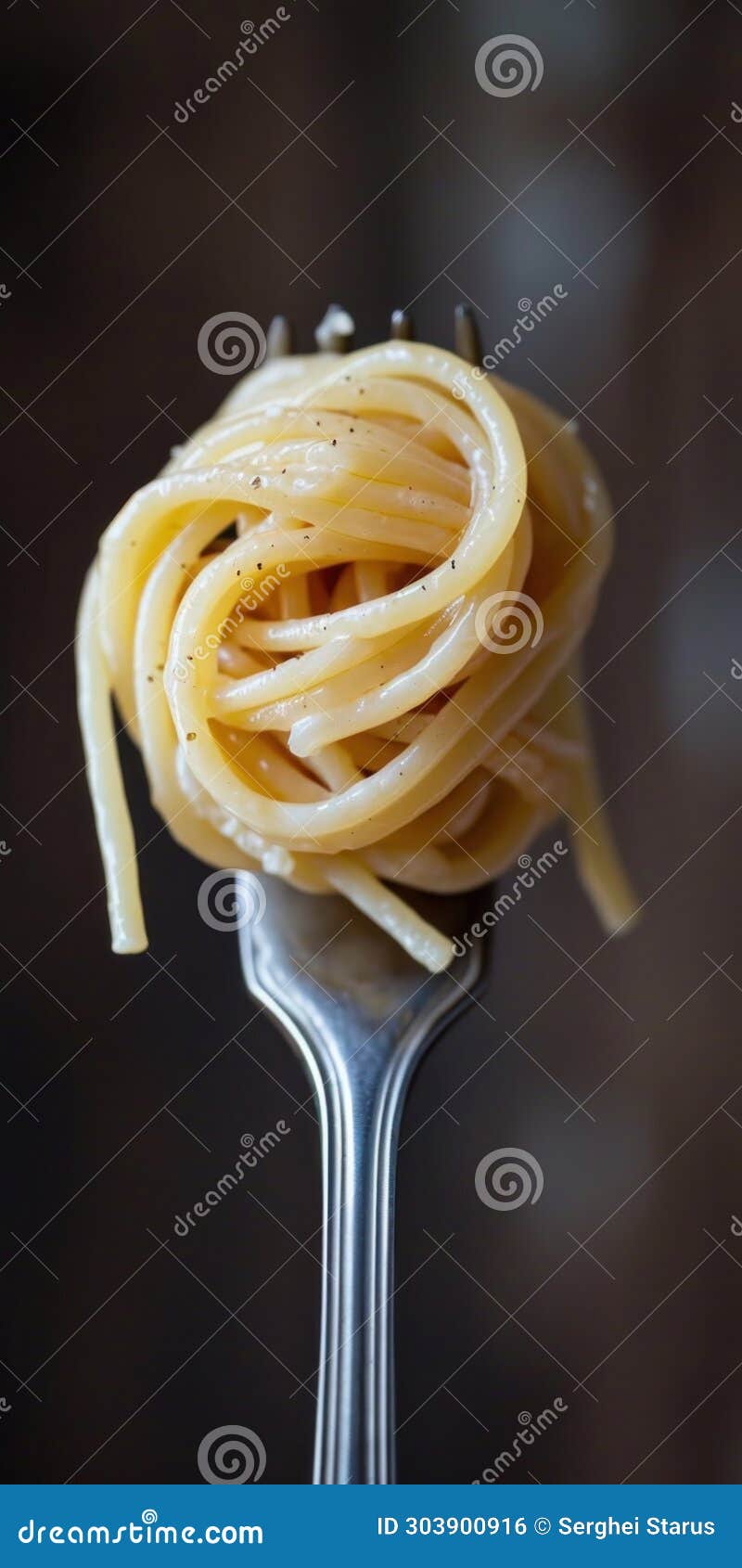 A Fork with a Piece of Spaghetti on it Sitting in Front, AI Stock Photo ...