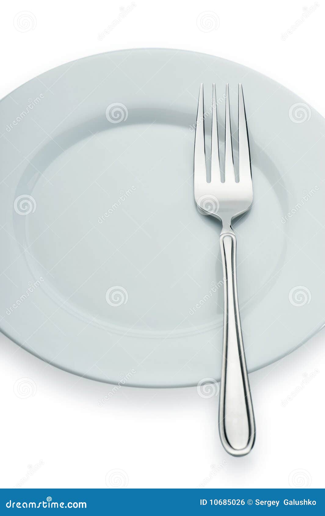 Fork on a plate stock photo. Image of luxury, dinner - 10685026