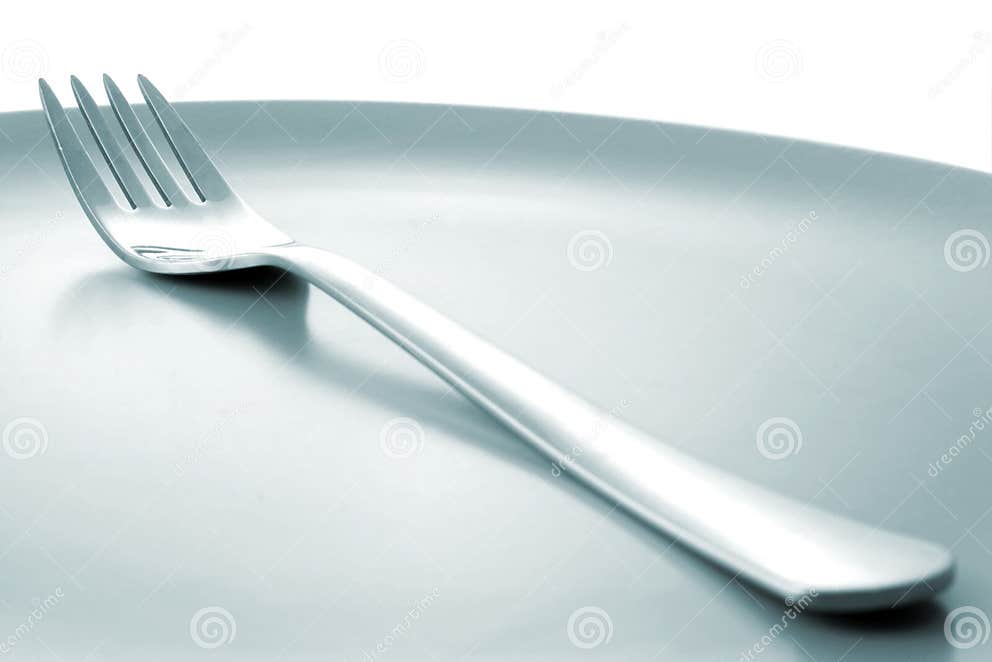 Fork on Plate stock photo. Image of meal, supper, food - 519516