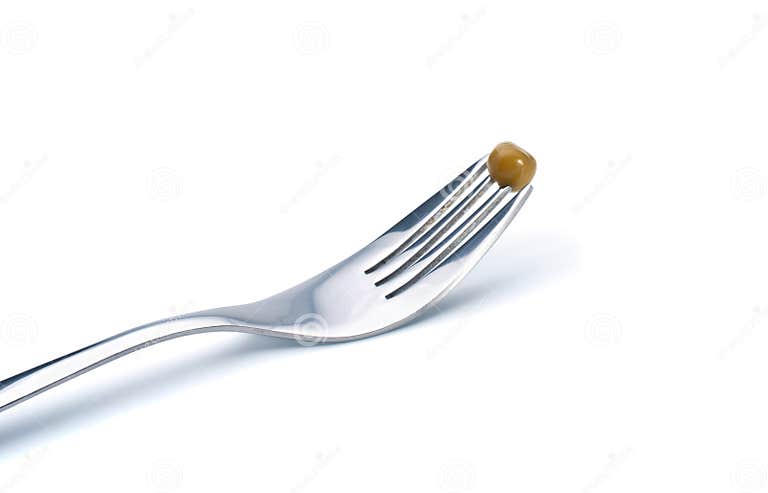 Fork with preserved pea stock image. Image of metaphor - 13553869