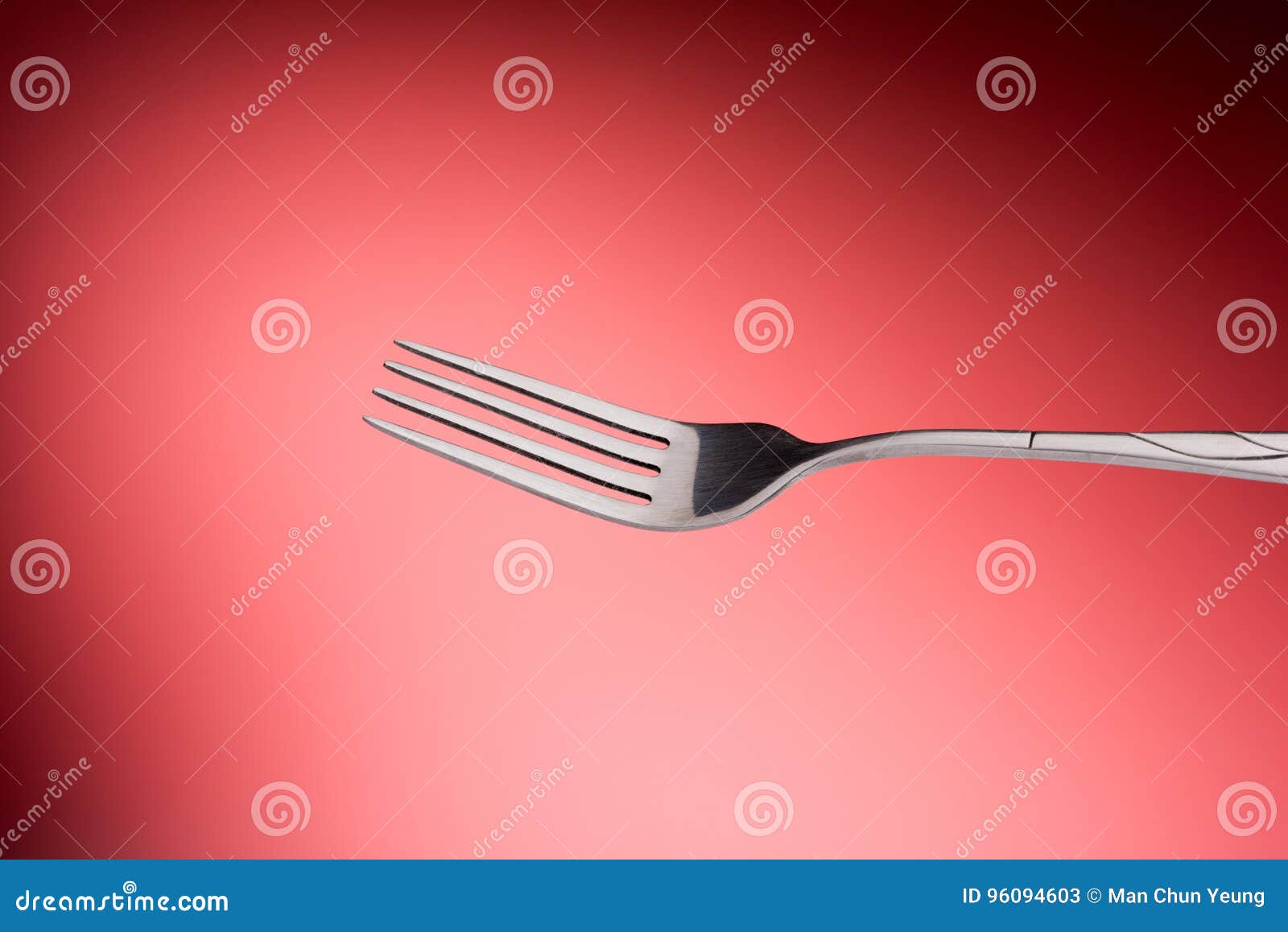 Fork in Red Background in Studio Stock Image - Image of back, hong ...