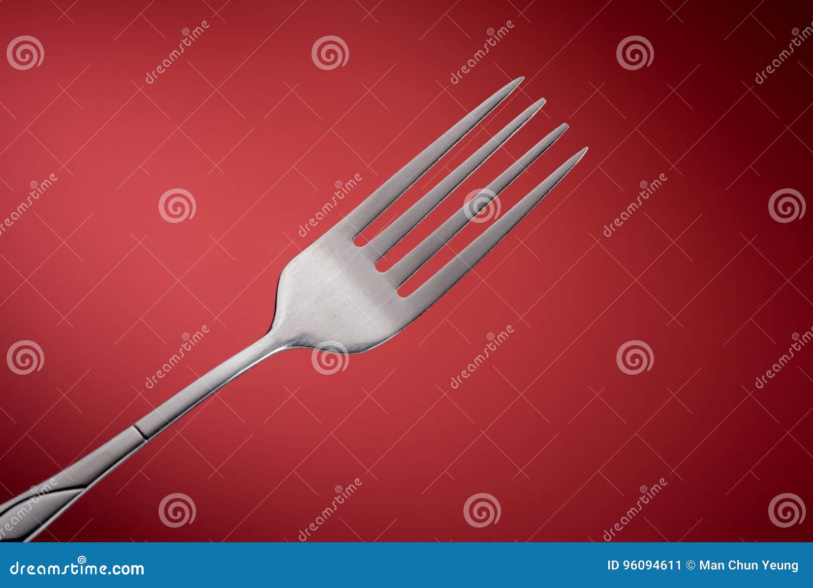 Fork in Red Background in Studio Stock Image - Image of forks, back ...