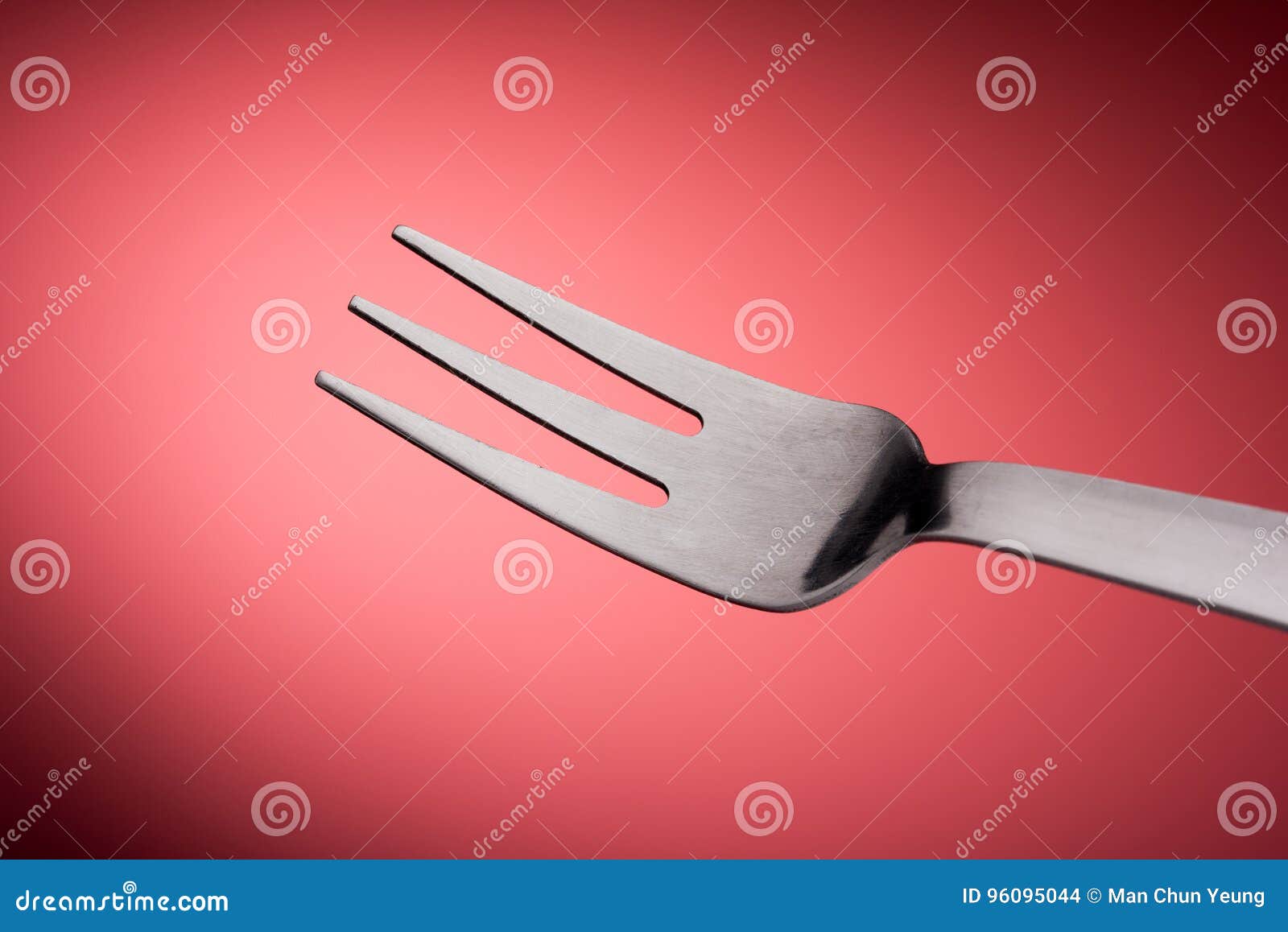 Fork in Red Background in Studio Stock Photo - Image of back, fork ...
