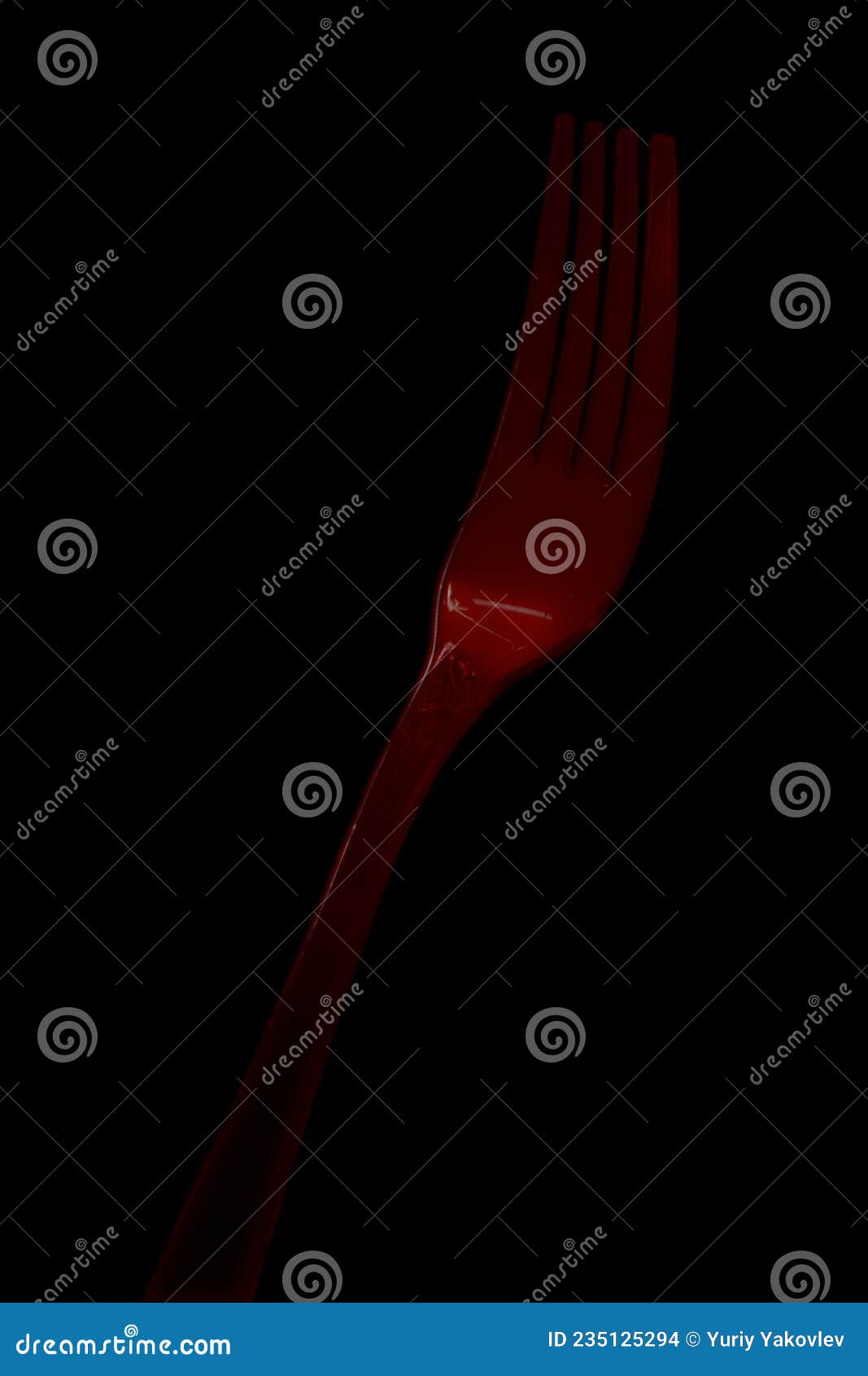 Fork, Red-hot, Standard, Side View Stock Photo - Image of dining ...