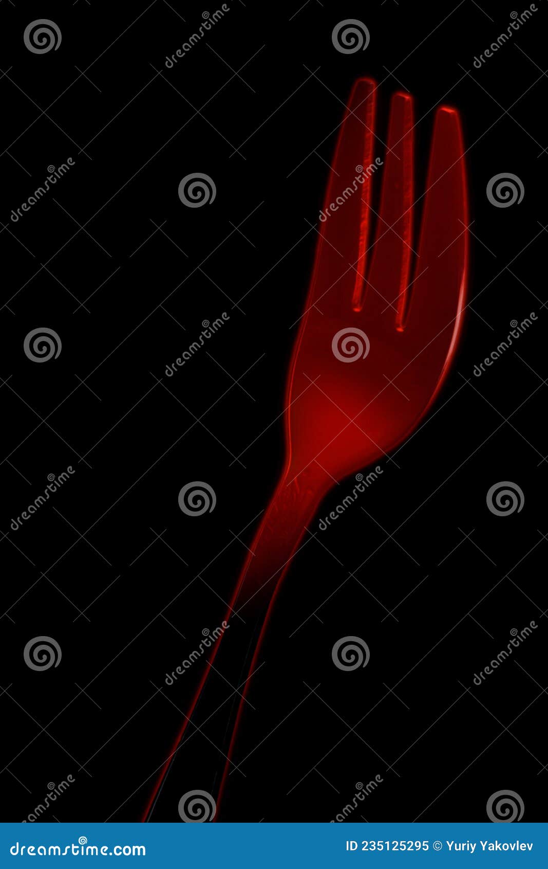 Fork, Red-hot, Triple, Small Size, Side View Stock Image - Image of ...