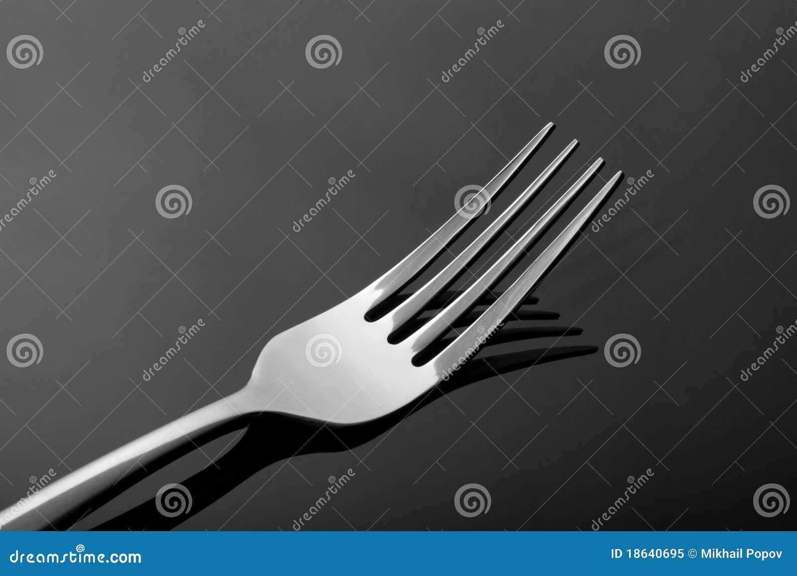 Fork with reflection. stock image. Image of restaurant - 18640695