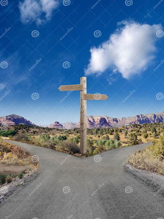 Fork in the road stock image. Image of destination, consequences - 1820909