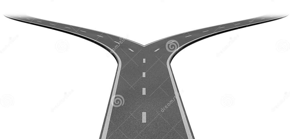Fork in the road stock illustration. Illustration of journey - 21056016