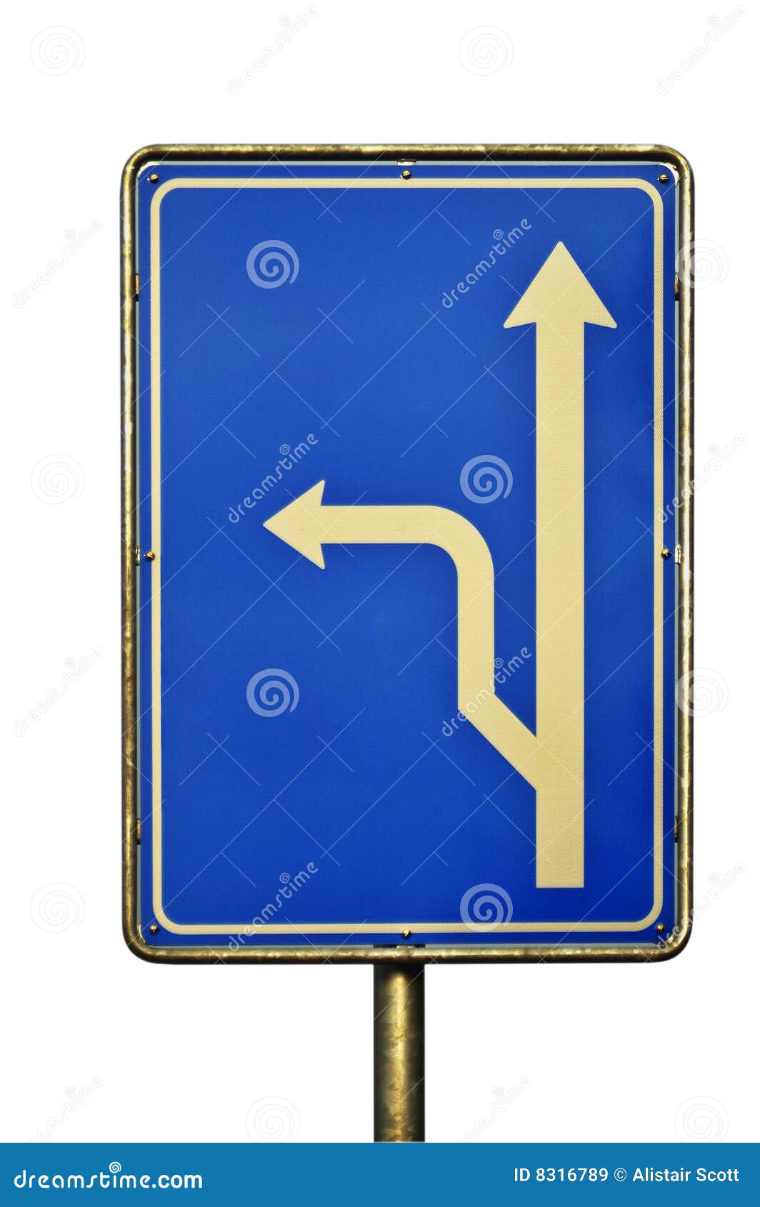 Fork In The Road Street Sign