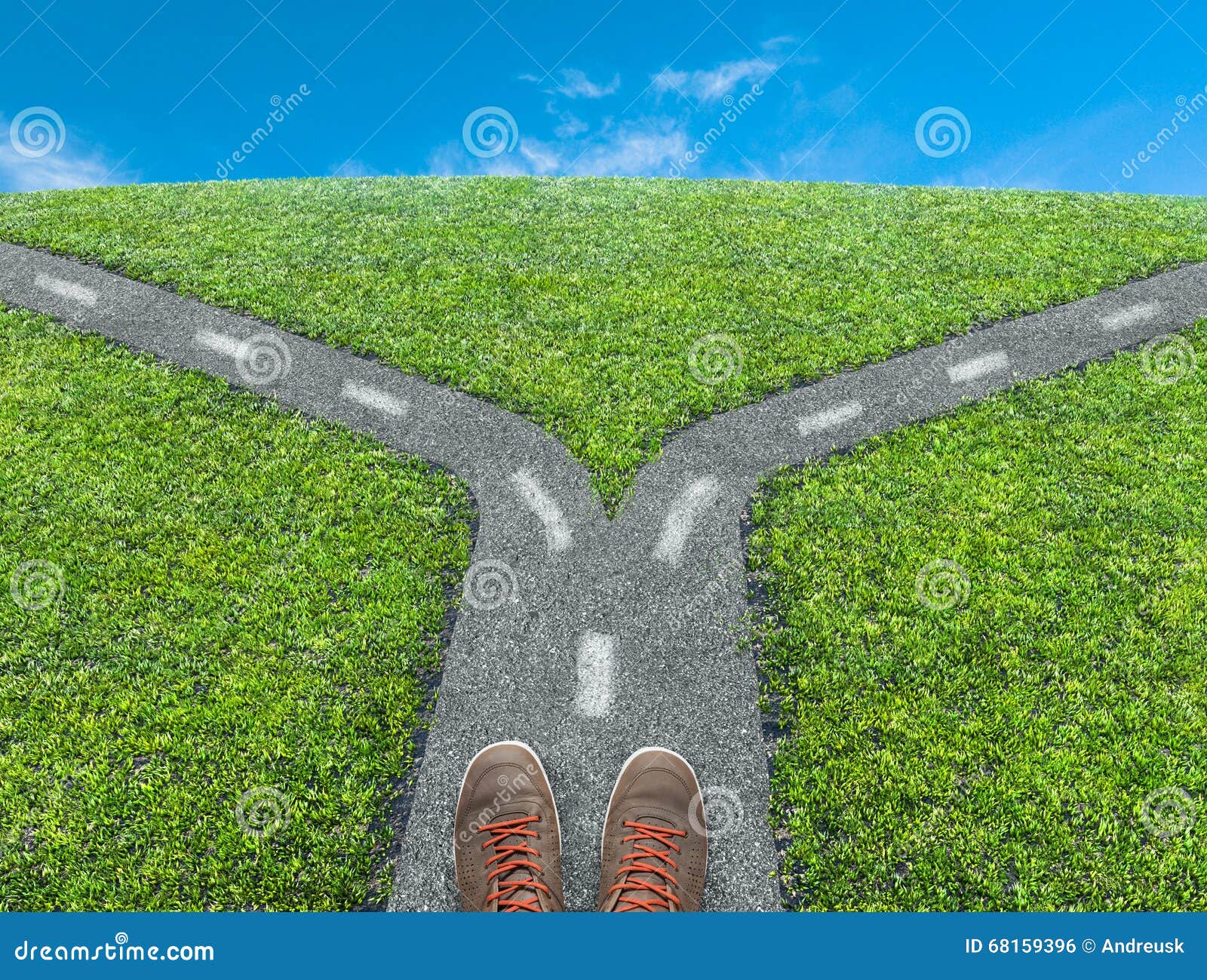 Fork at road concept stock illustration. Illustration of concept - 68159396