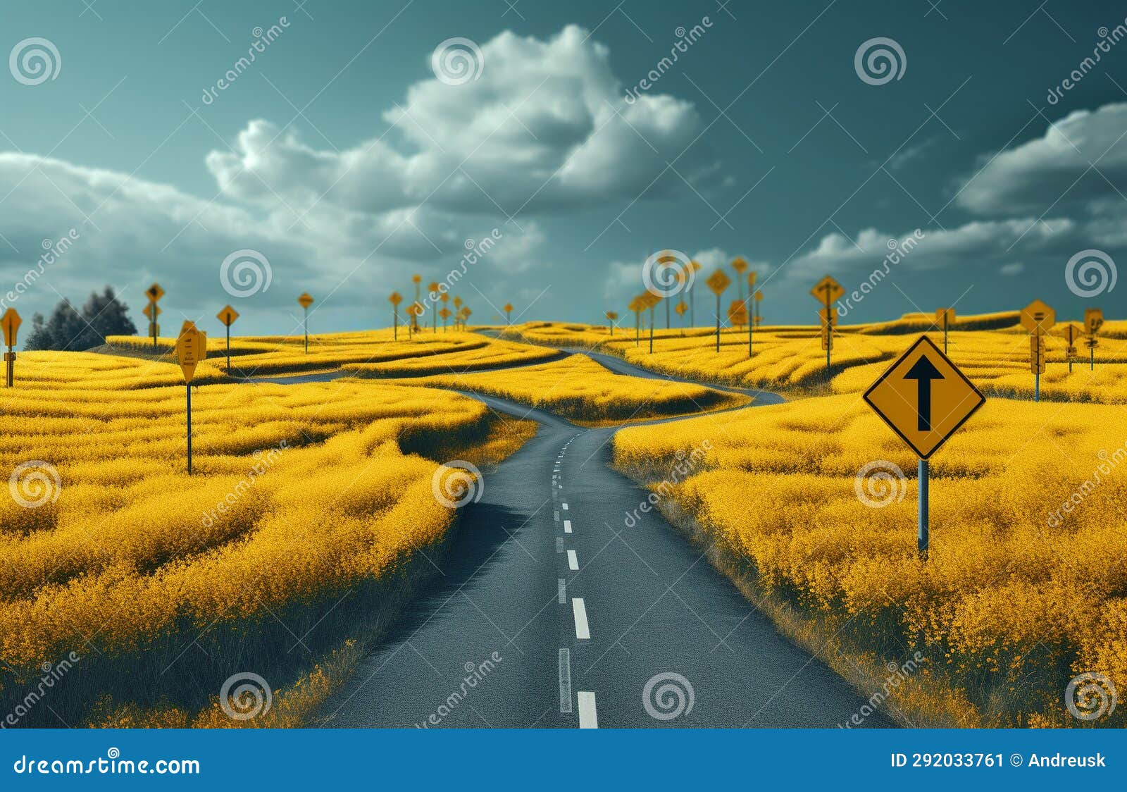 Fork on Road, Concept of Uncertainty and Confusion of Future ...