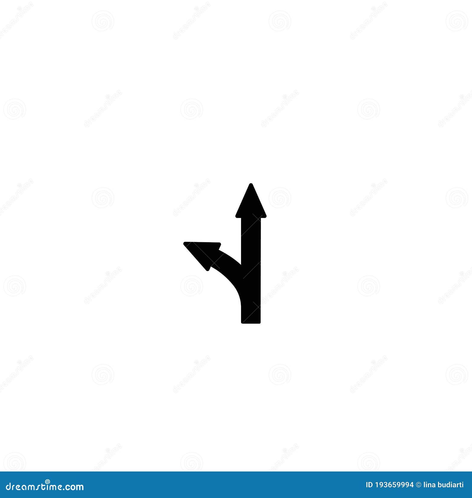 Fork in the road logo stock vector. Illustration of problem - 193659994