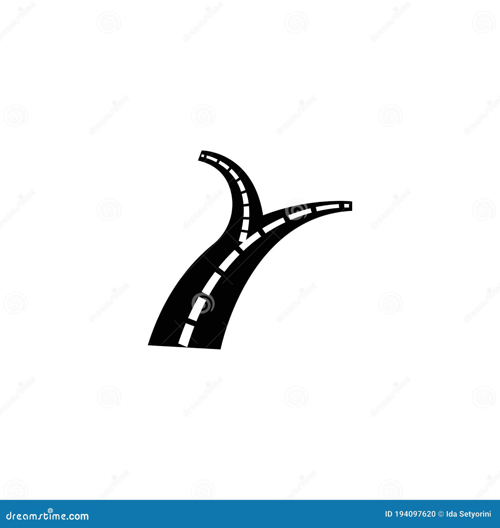 Fork in the road logo stock vector. Illustration of traffic - 194097620