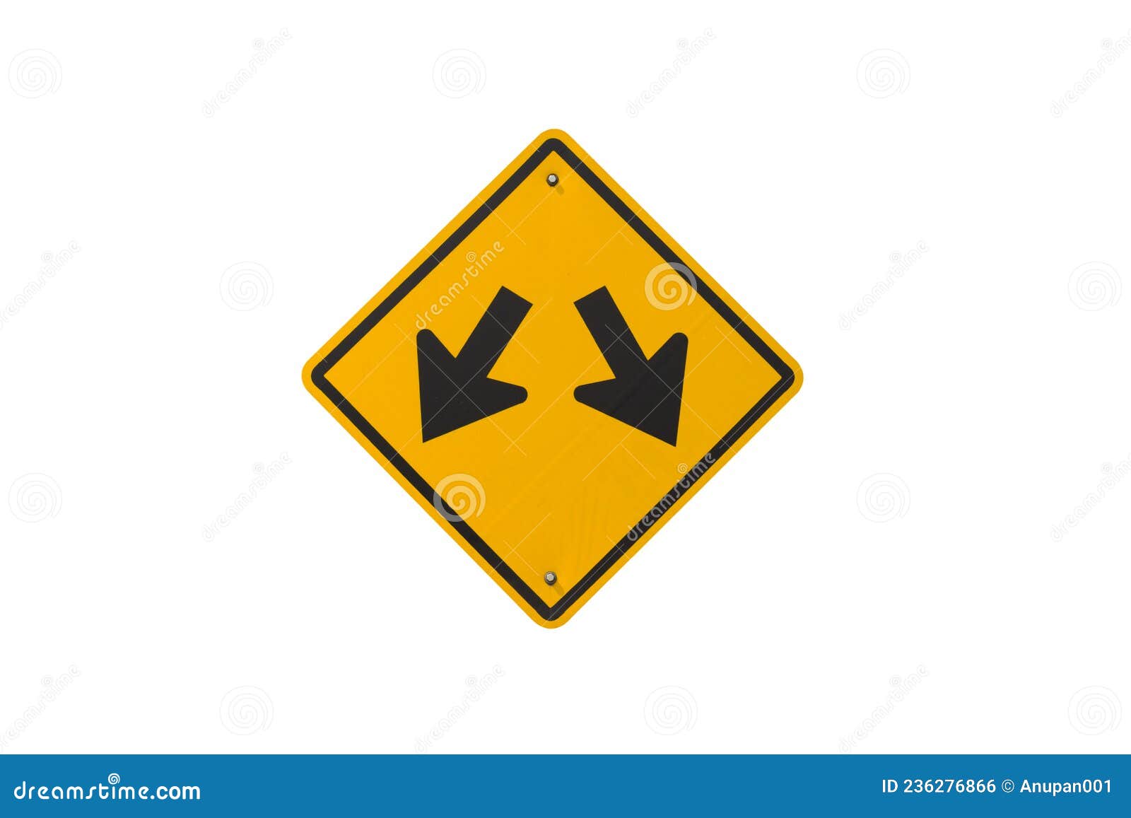 Fork in the Road Sign on White Background Stock Photo - Image of ...