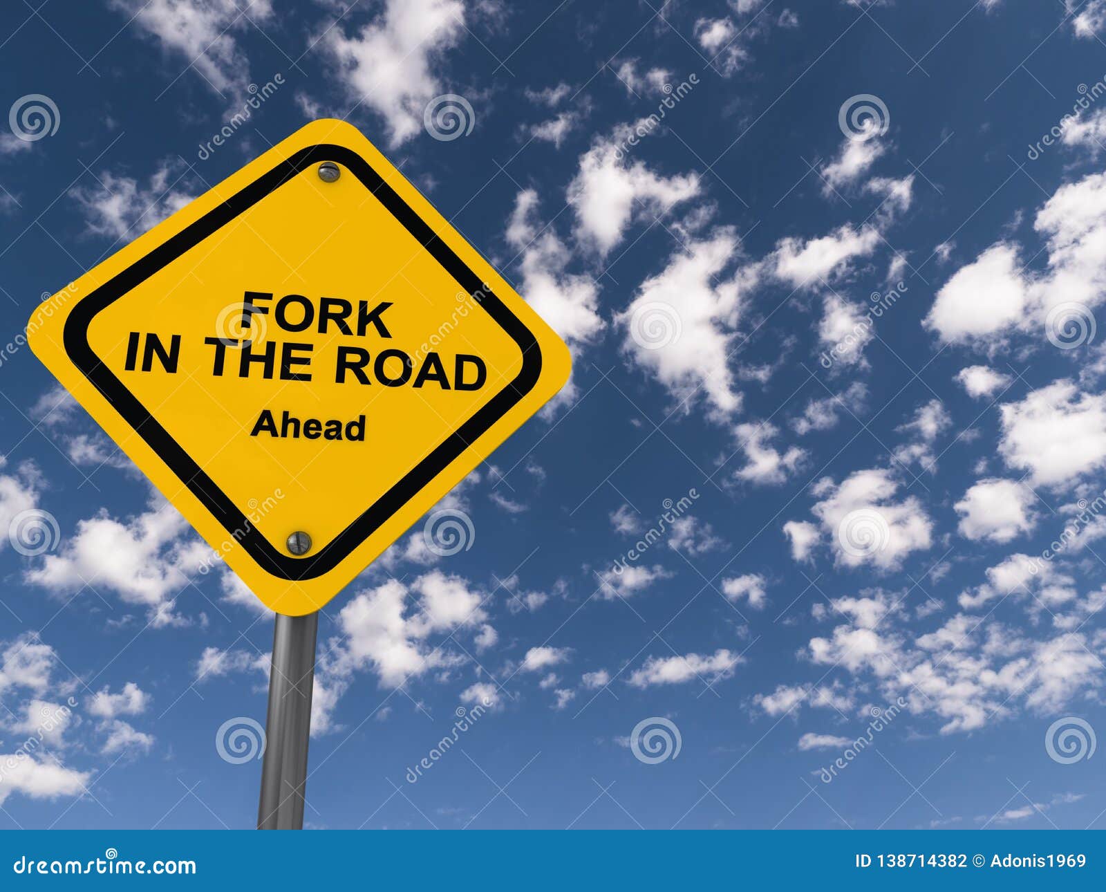 Fork in the road stock photo. Image of forked, arrow - 138714382