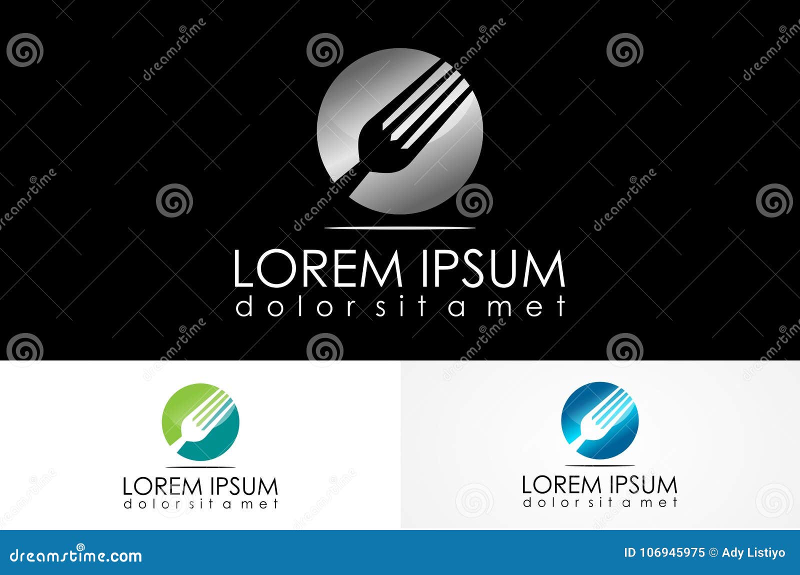 Fork round logo stock illustration. Illustration of company - 106945975