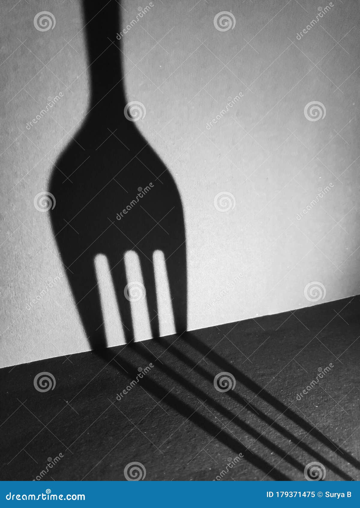 Fork Shadow Looking Like Giant Fork Spoon Hotel Dish Breakfast Dinner ...