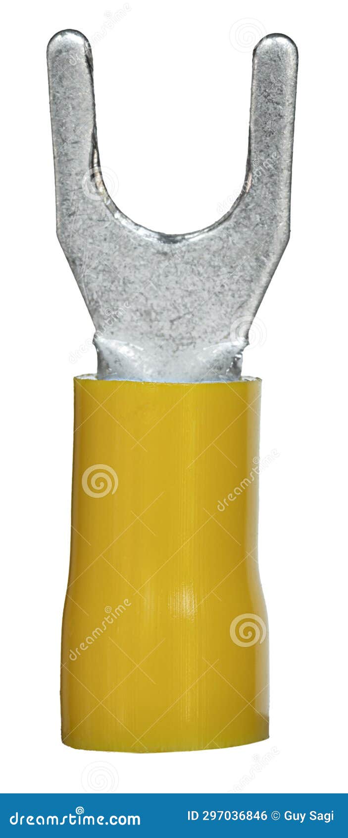Fork shaped wire connector stock photo. Image of electricity - 297036846
