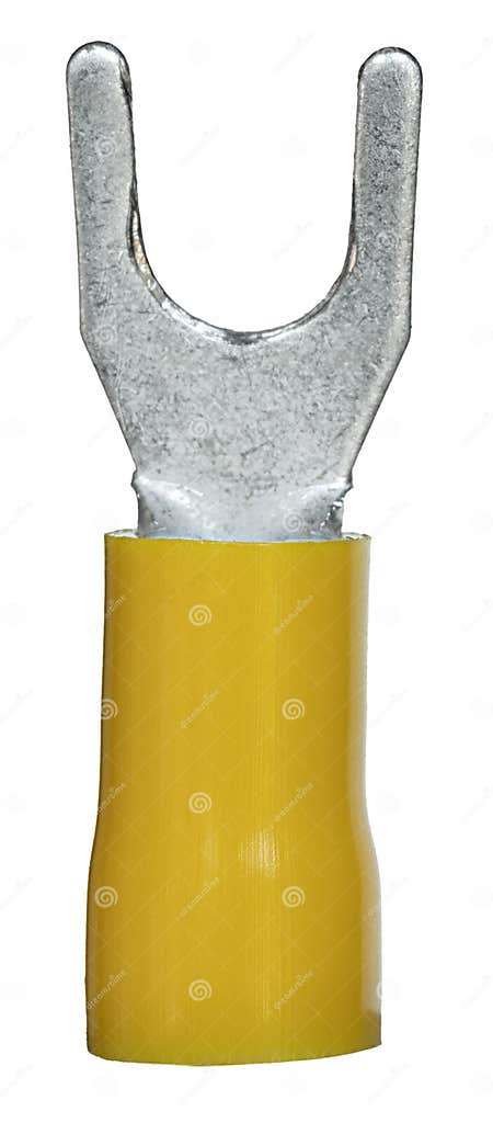Fork shaped wire connector stock photo. Image of electricity - 297036846