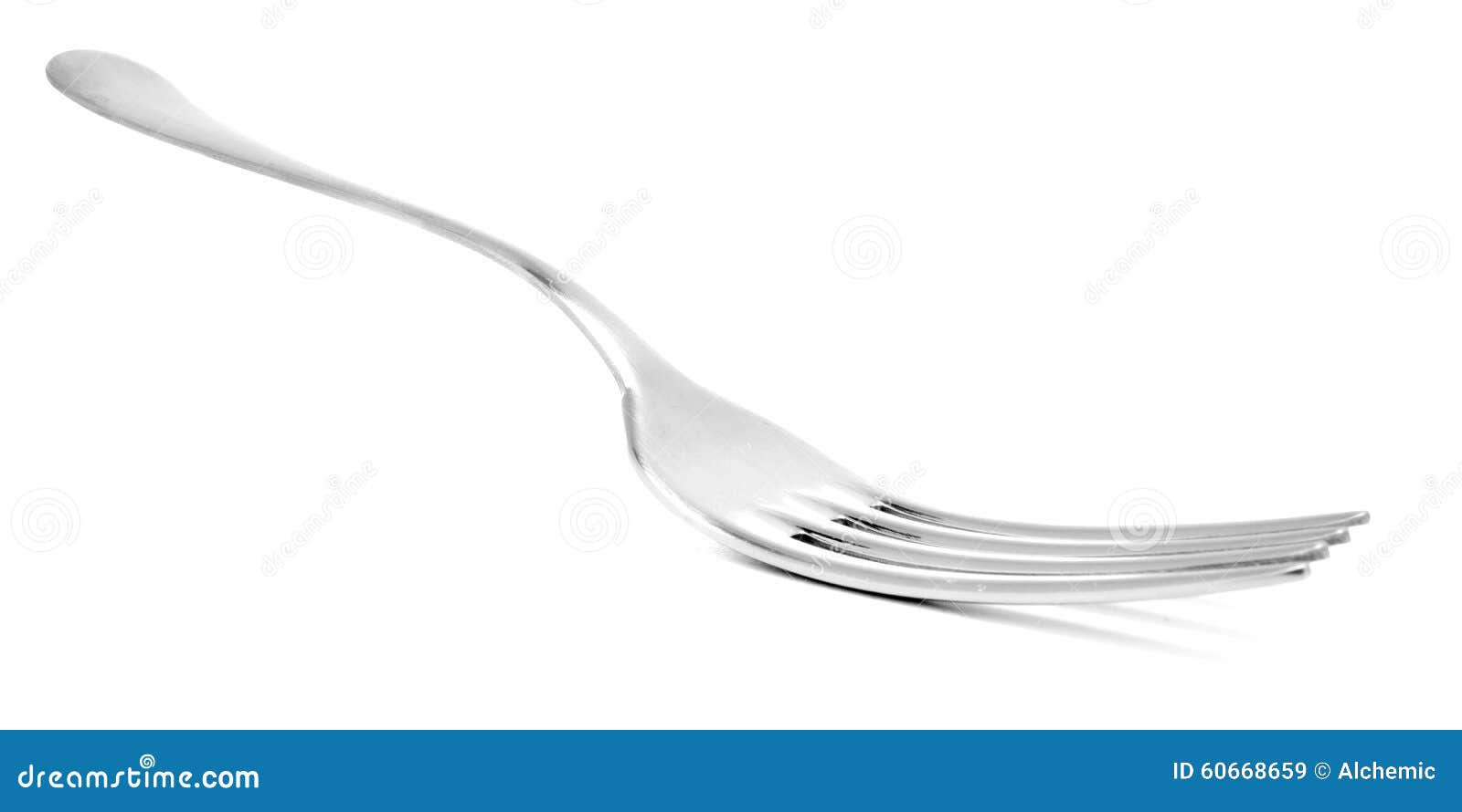 Fork, Sharp Shiny Stainless Steel Cutlery on White Stock Image - Image ...